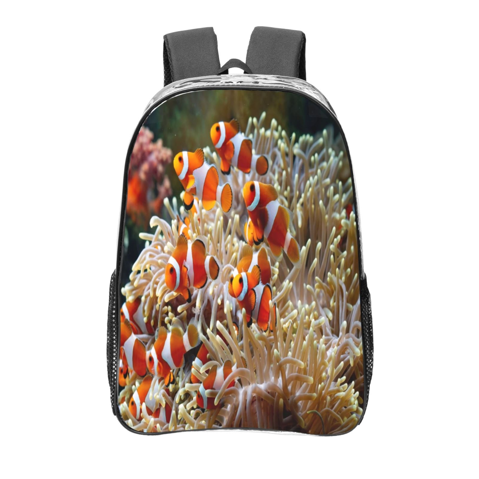 Susaid Cute Anemone Fish Print Clear Backpack See Through Transparent ...
