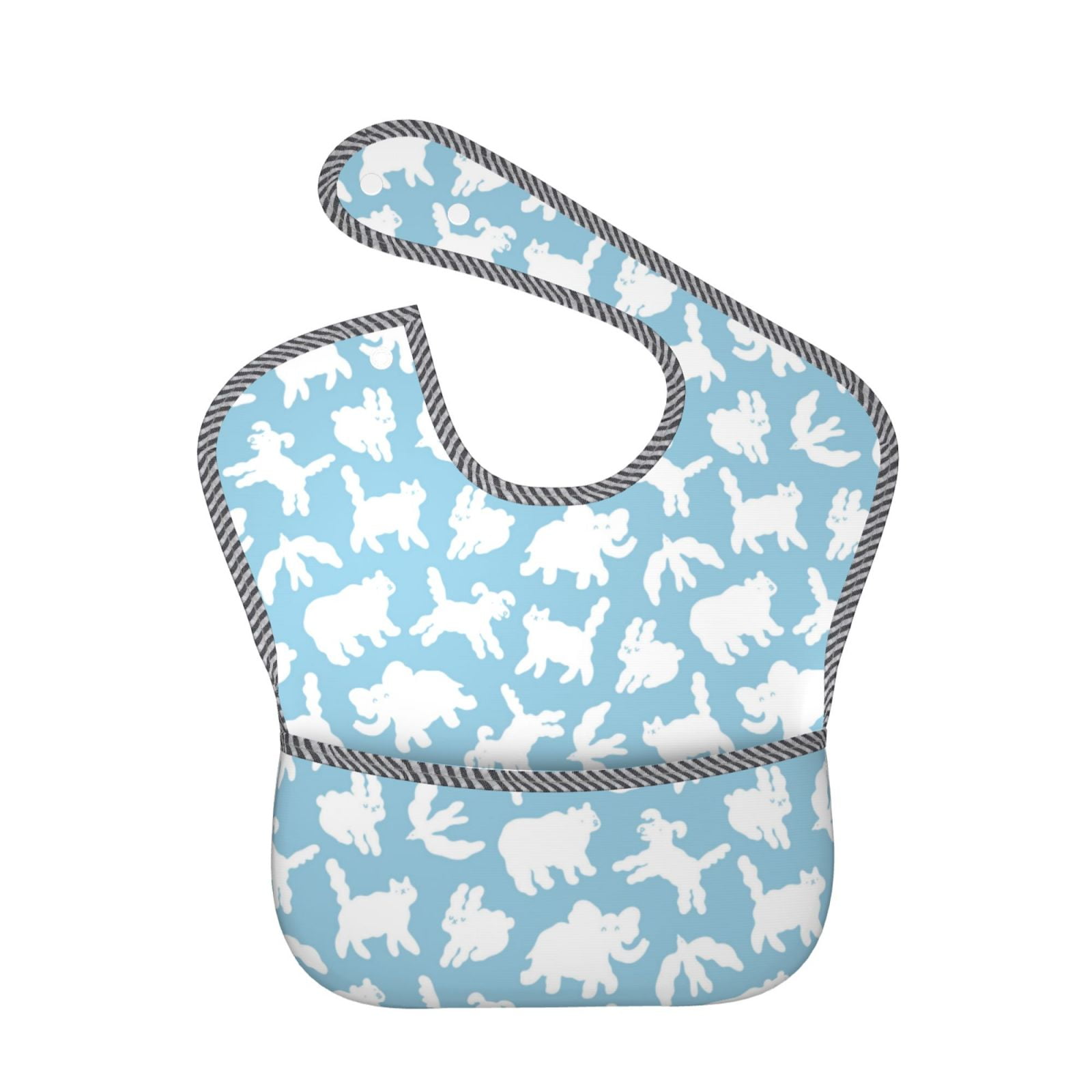 Susaid Cute Animals Print Bibs for Babies Toddlers Adjustable ...