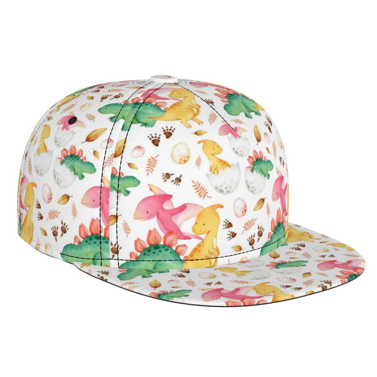 Susaid Cute Baby Dinosaurs Print Baseball Cap Hip Hop Style Flat Visor ...