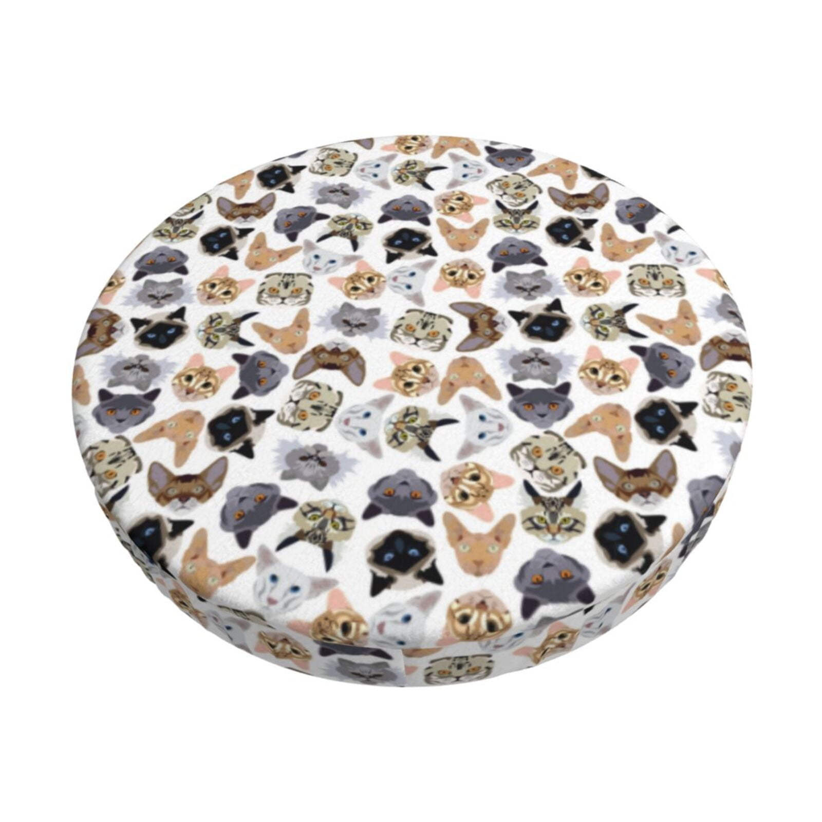 Susaid Cute Cats Print Elastic Bar Stool Cover Personalized Washable ...