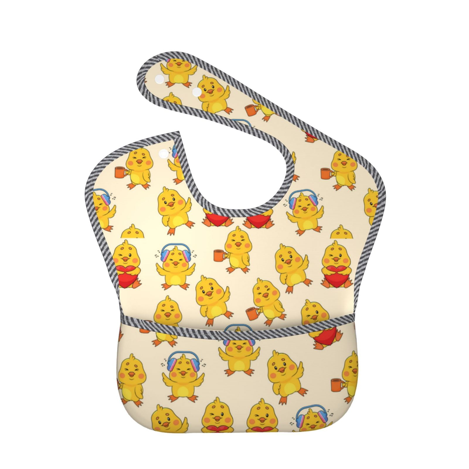 Susaid Cute Chicken Print Bibs for Babies Toddlers Adjustable ...