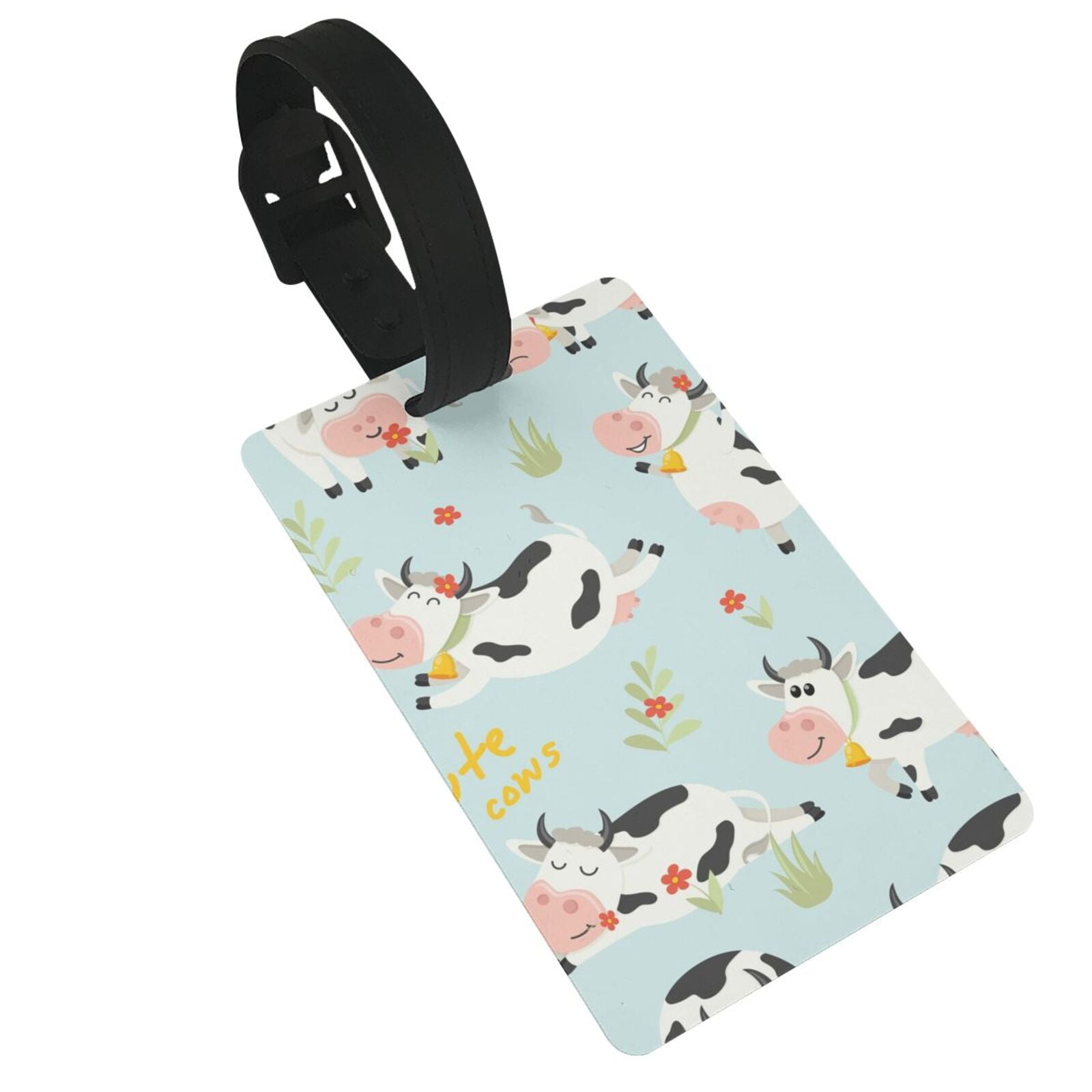 Susaid Cute Cows Print Funny Luggage Tags Colorful Unique Travel ...