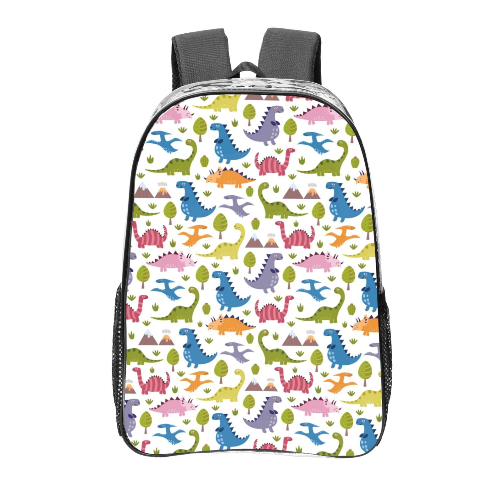 Susaid Cute Dinosaur Print Clear Backpack See Through Transparent ...