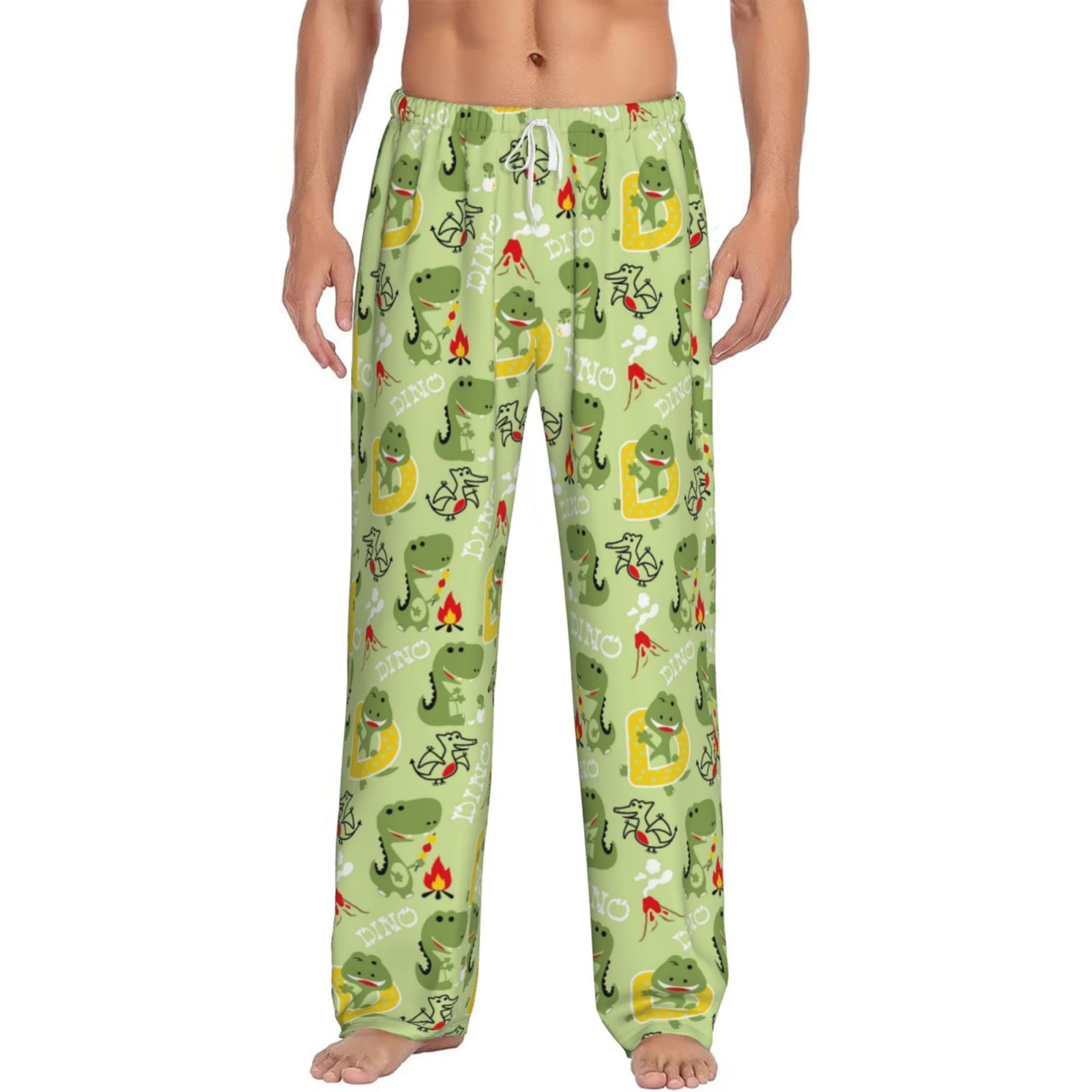 Susaid Cute Dinosaurs Cartoon Print Mens Pajama Pants Set Sleep ...