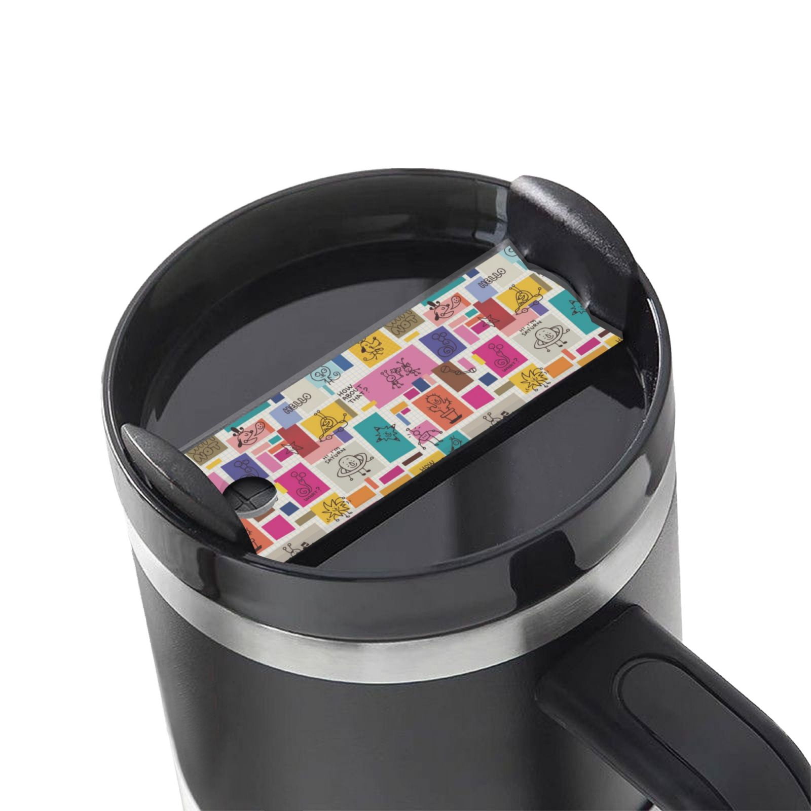 Susaid Cute Doodles Print Name Plates Acrylic Lid Topper DIY Blank Name ...