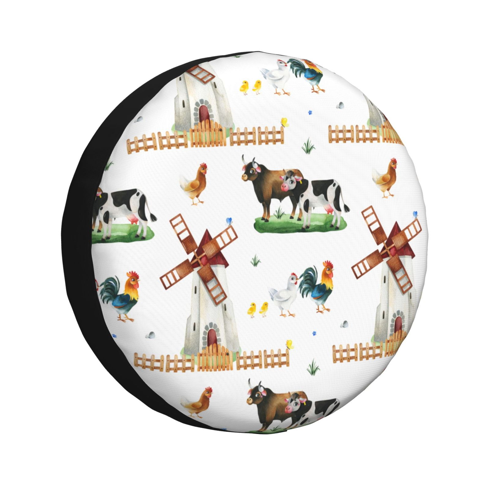 Susaid Cute Farm Print Tire Covers,Waterproof Anti-UV Snow Sun Rain ...