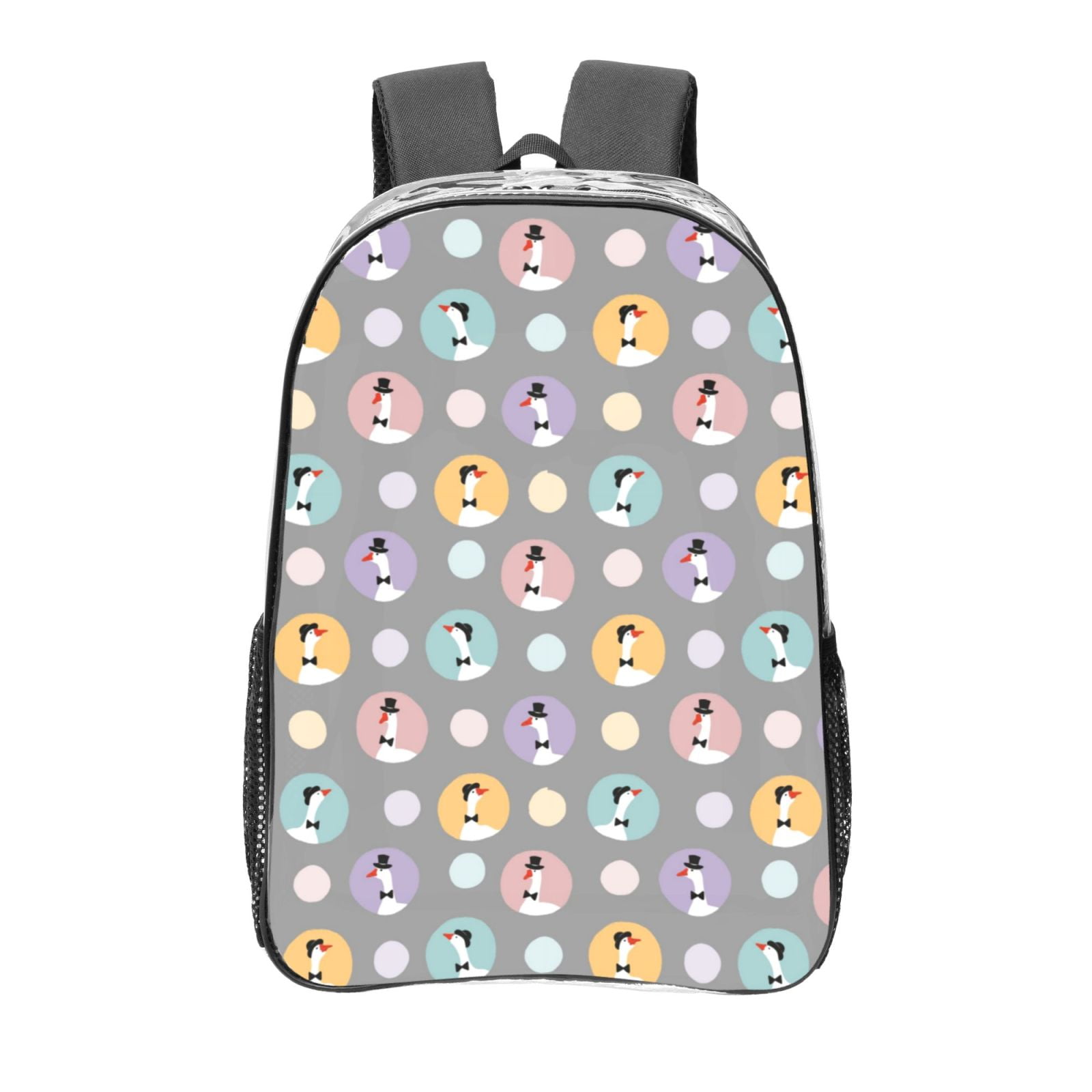 Susaid Cute Geese Print Clear Backpack See Through Transparent Plastic ...