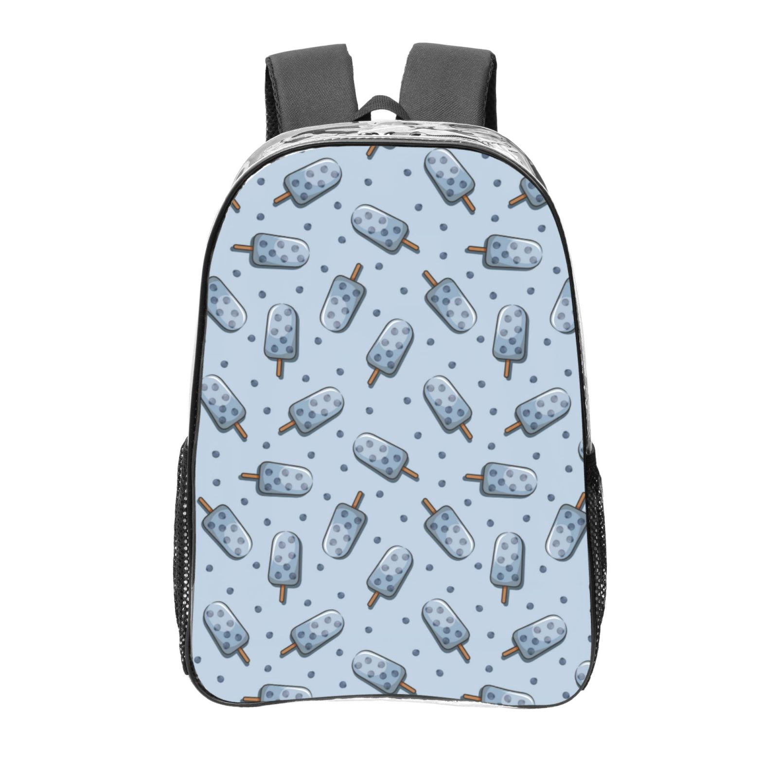 Susaid Cute Ice Cream Print Clear Backpack See Through Transparent ...