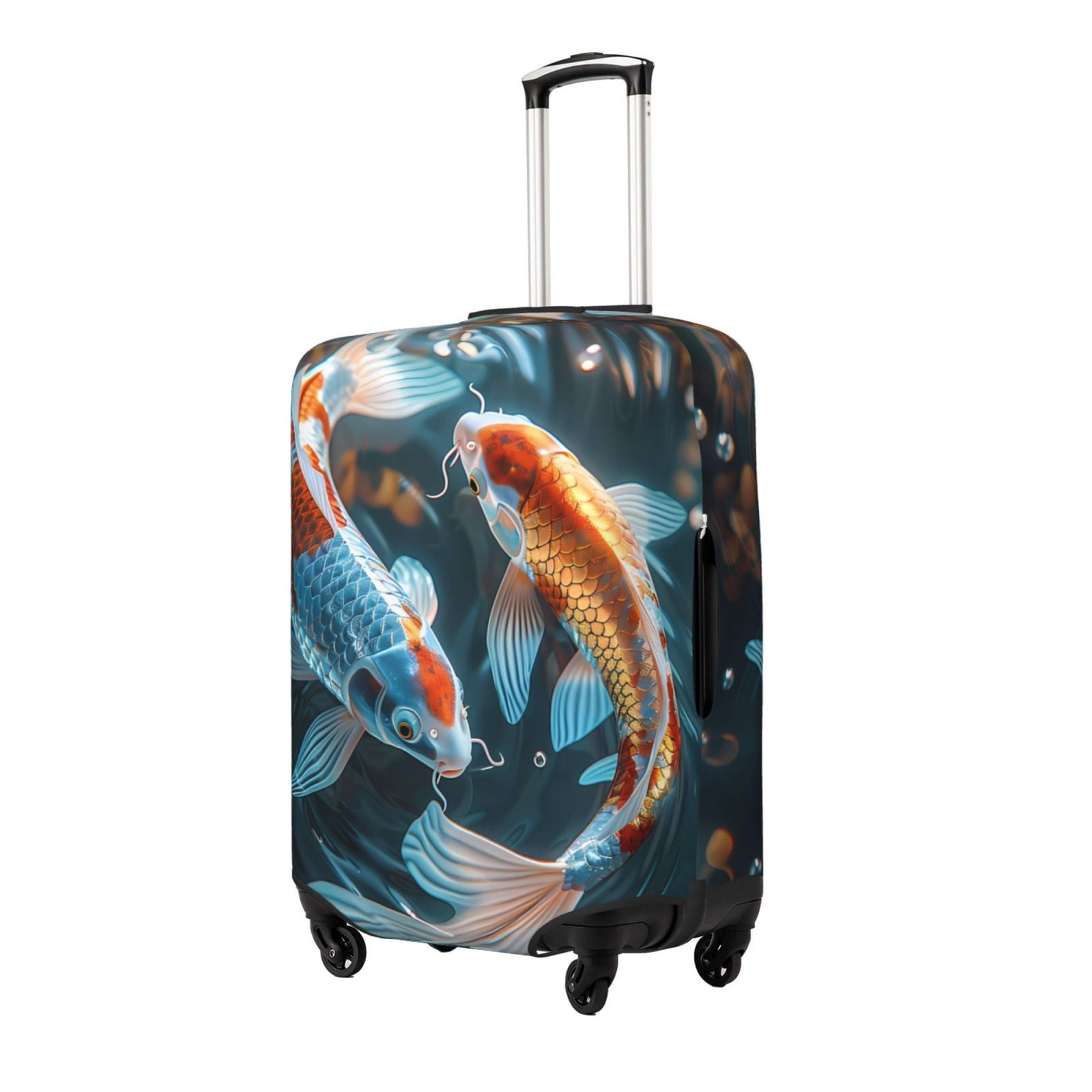Susaid Cute Koi Fish Serenity Print Elastic Washable Suitcase Cover ...