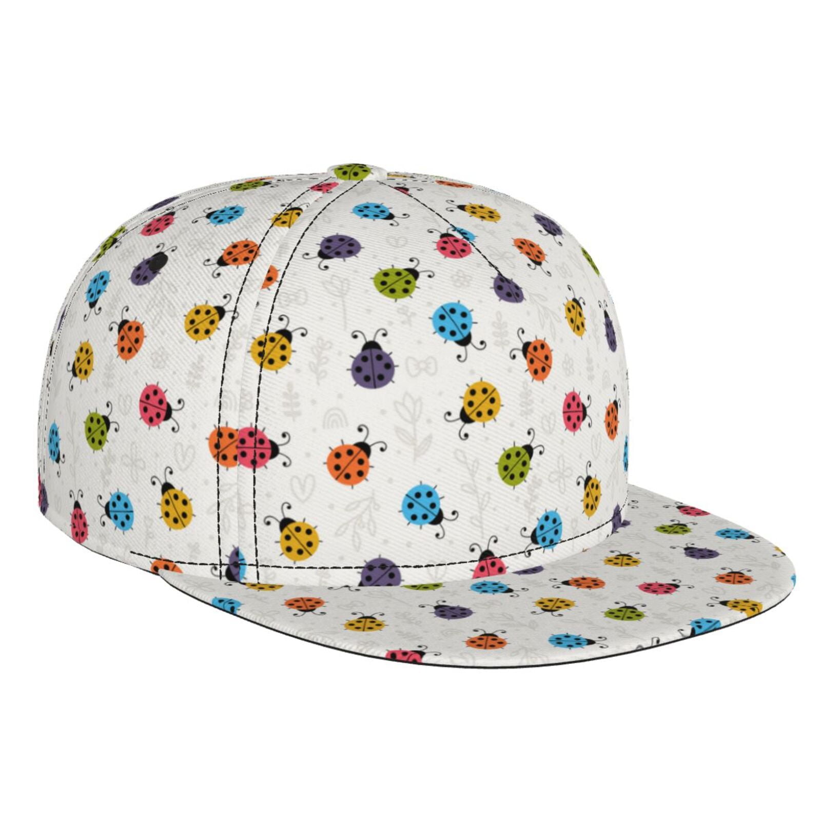 Susaid Cute Ladybugs Print Baseball Cap Hip Hop Style Flat Visor ...