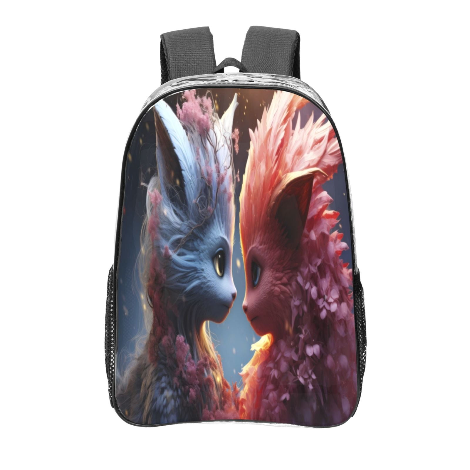 Susaid Cute Red And White Elf Print Clear Backpack See Through ...