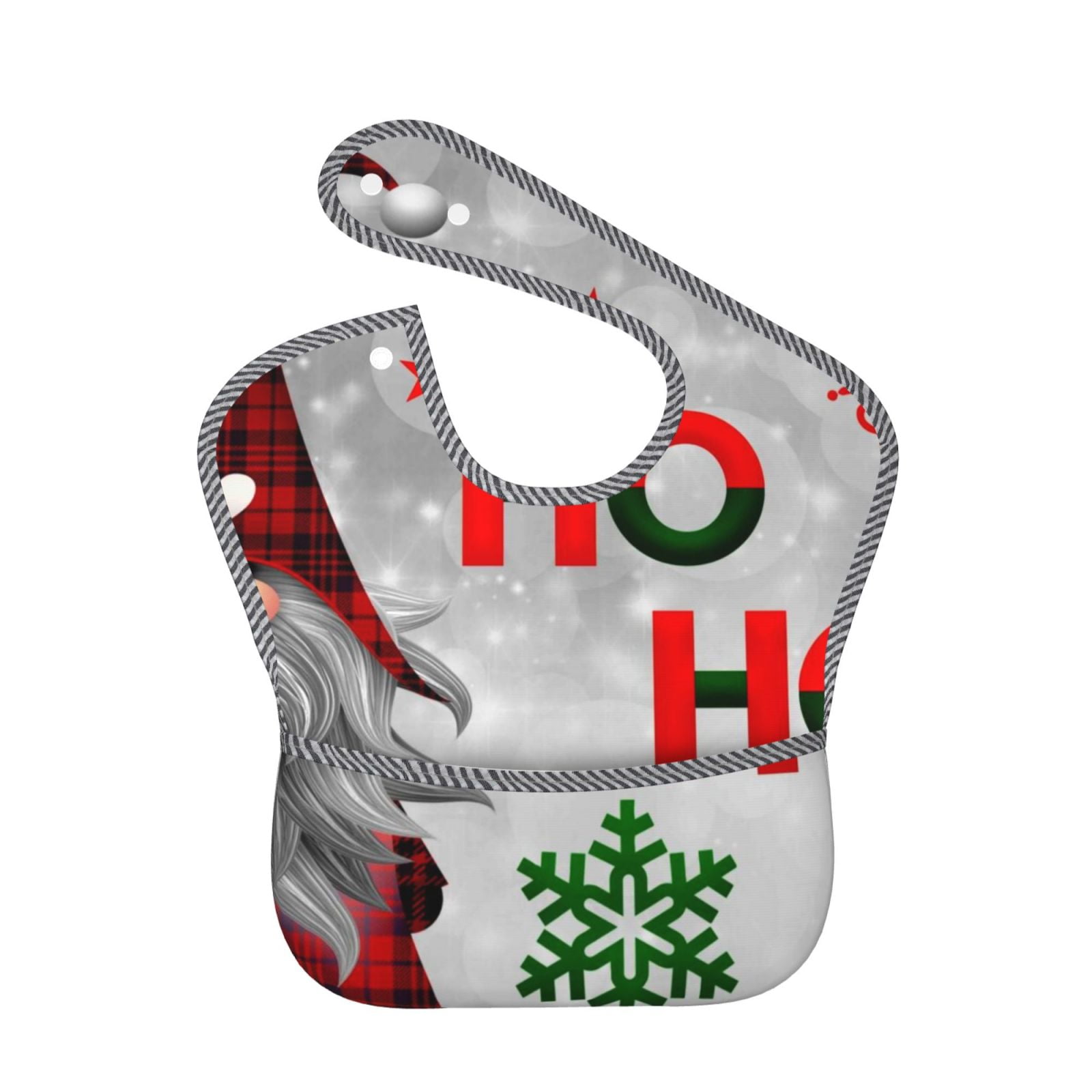 Susaid Cute Santa Print Bibs for Babies Toddlers Adjustable Waterproof ...