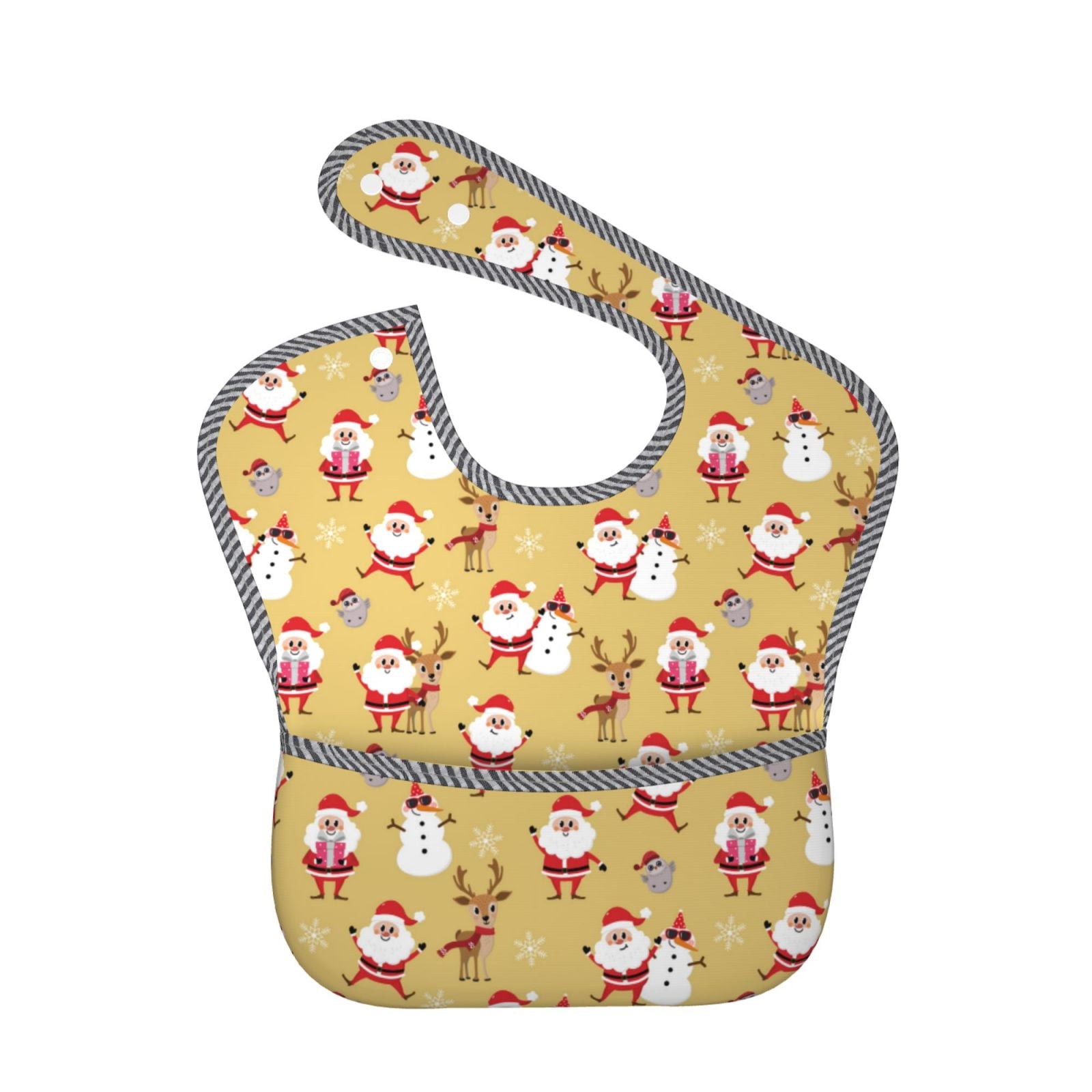 Susaid Cute Santa and Reindeer Print Bibs for Babies Toddlers ...