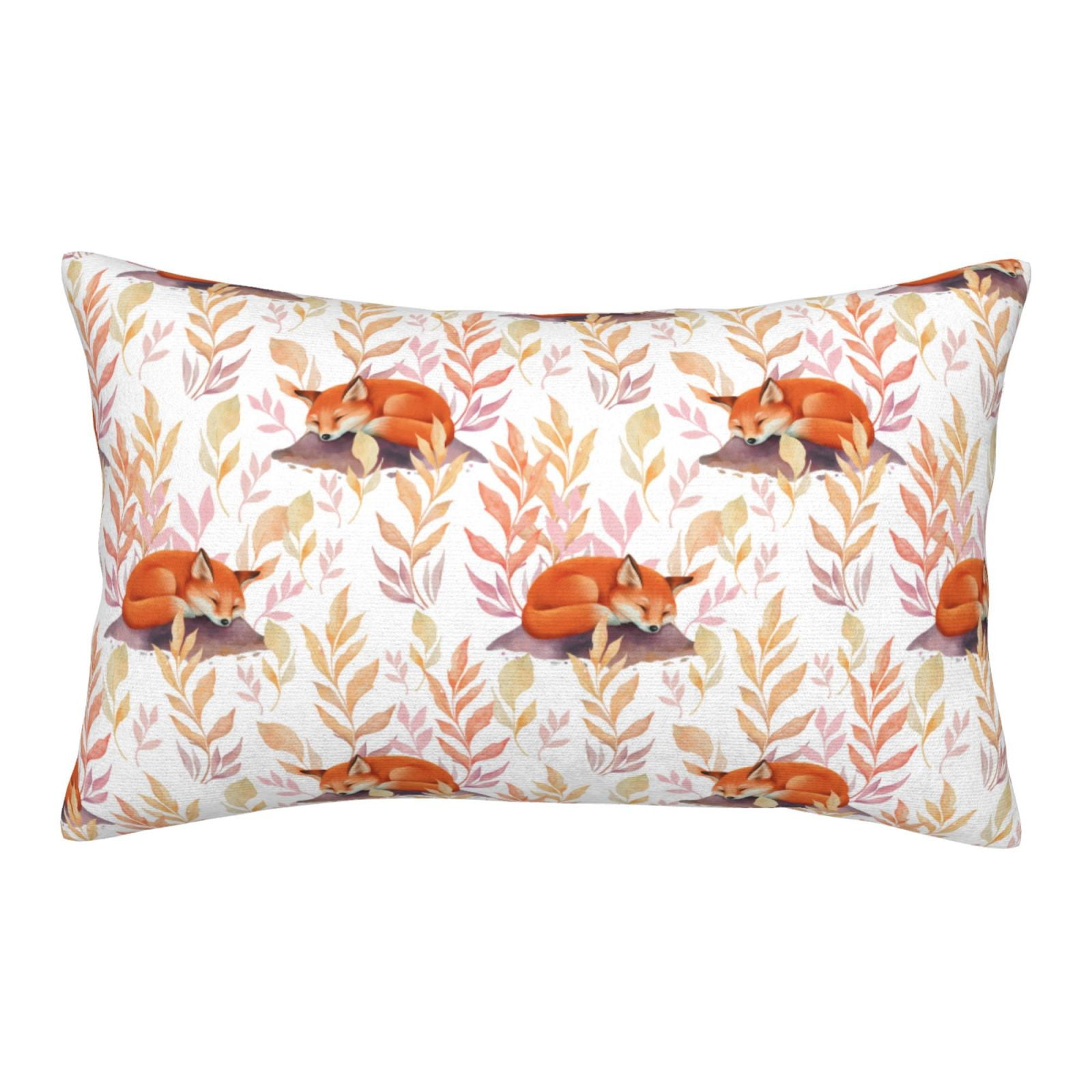 Susaid Cute Sleepy Fox Print Pillowcases Multiple Size, Pillow Cover ...