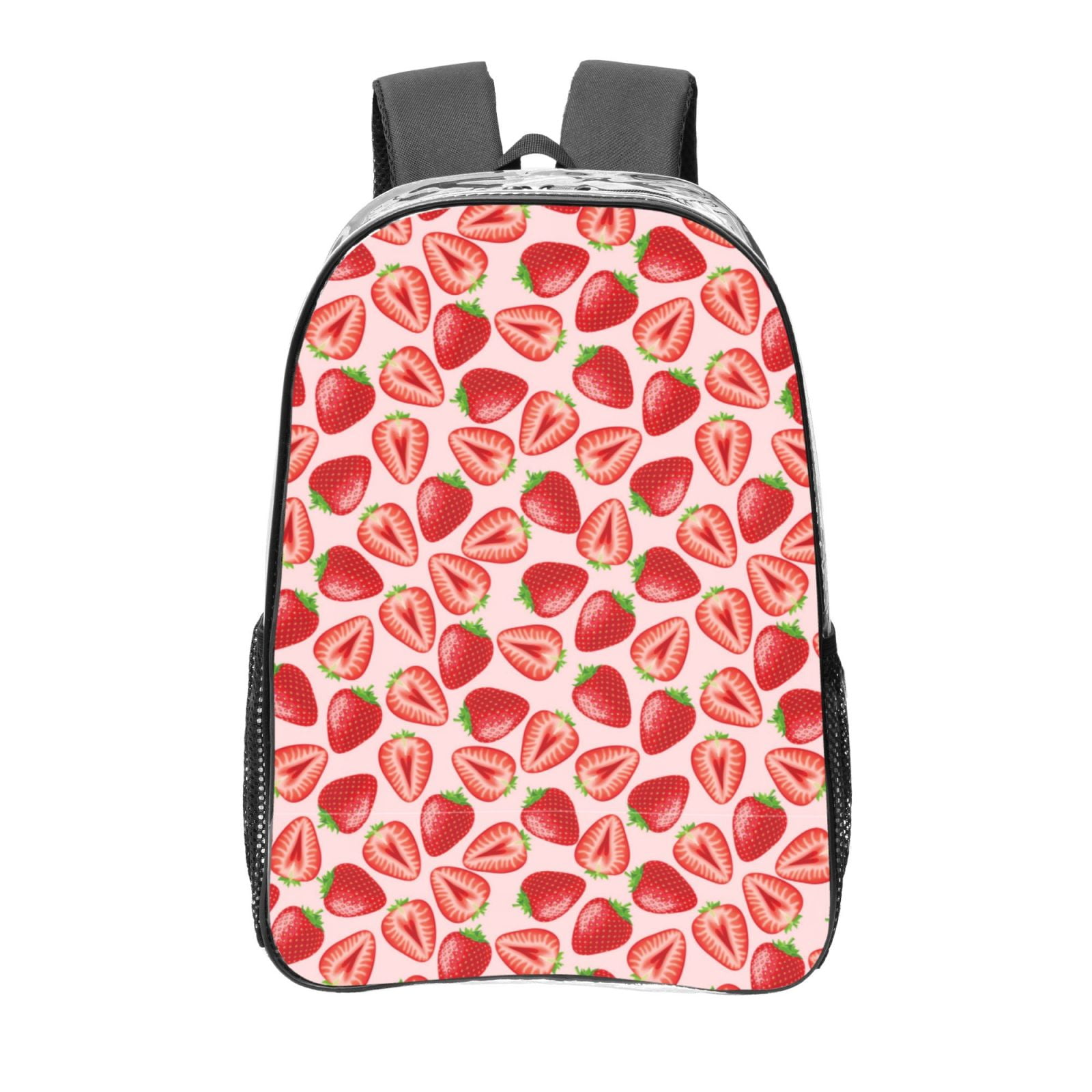 Susaid Cute Strawberry Print Clear Backpack See Through Transparent ...