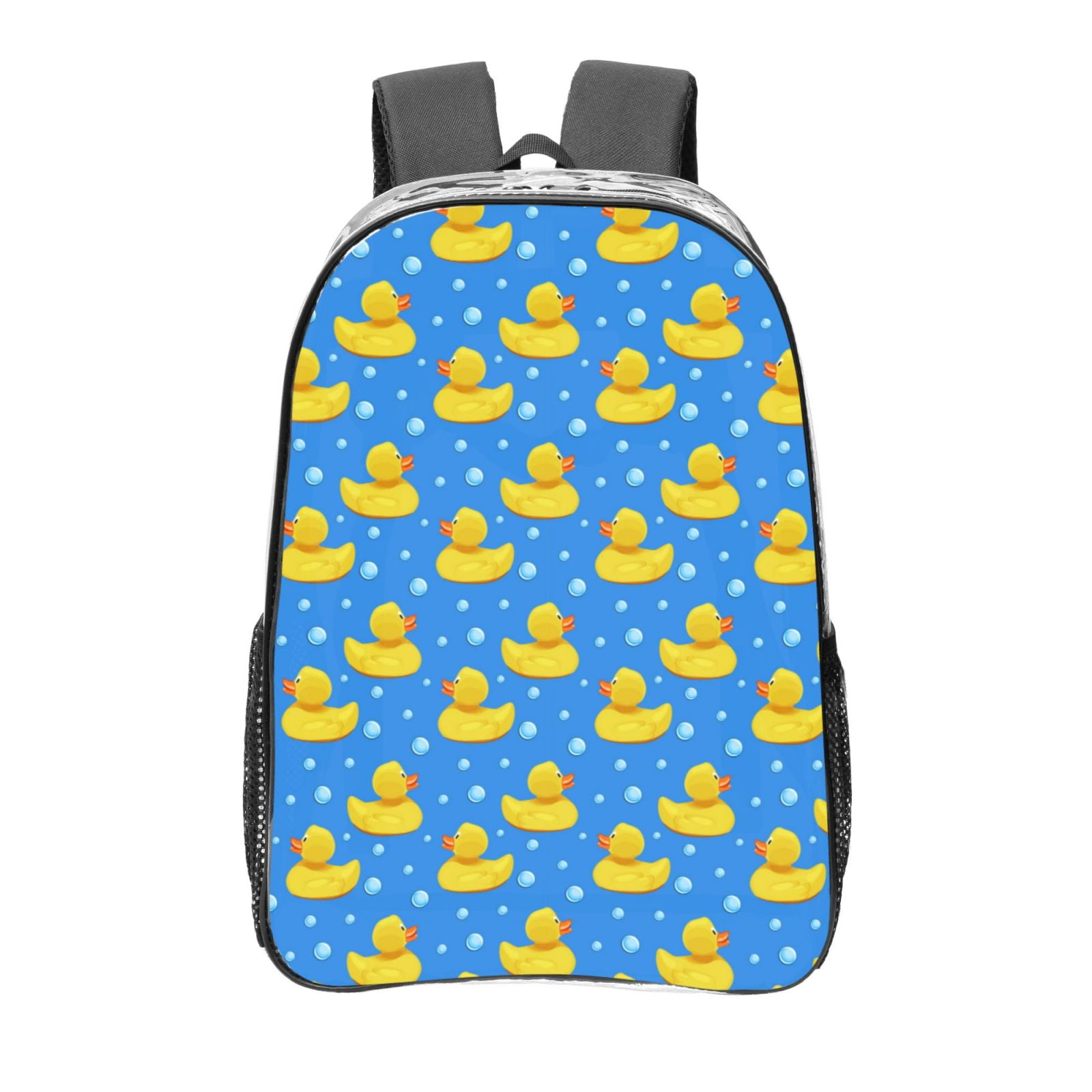 Susaid Cute Yellow Rubber Ducks Print Clear Backpack See Through ...