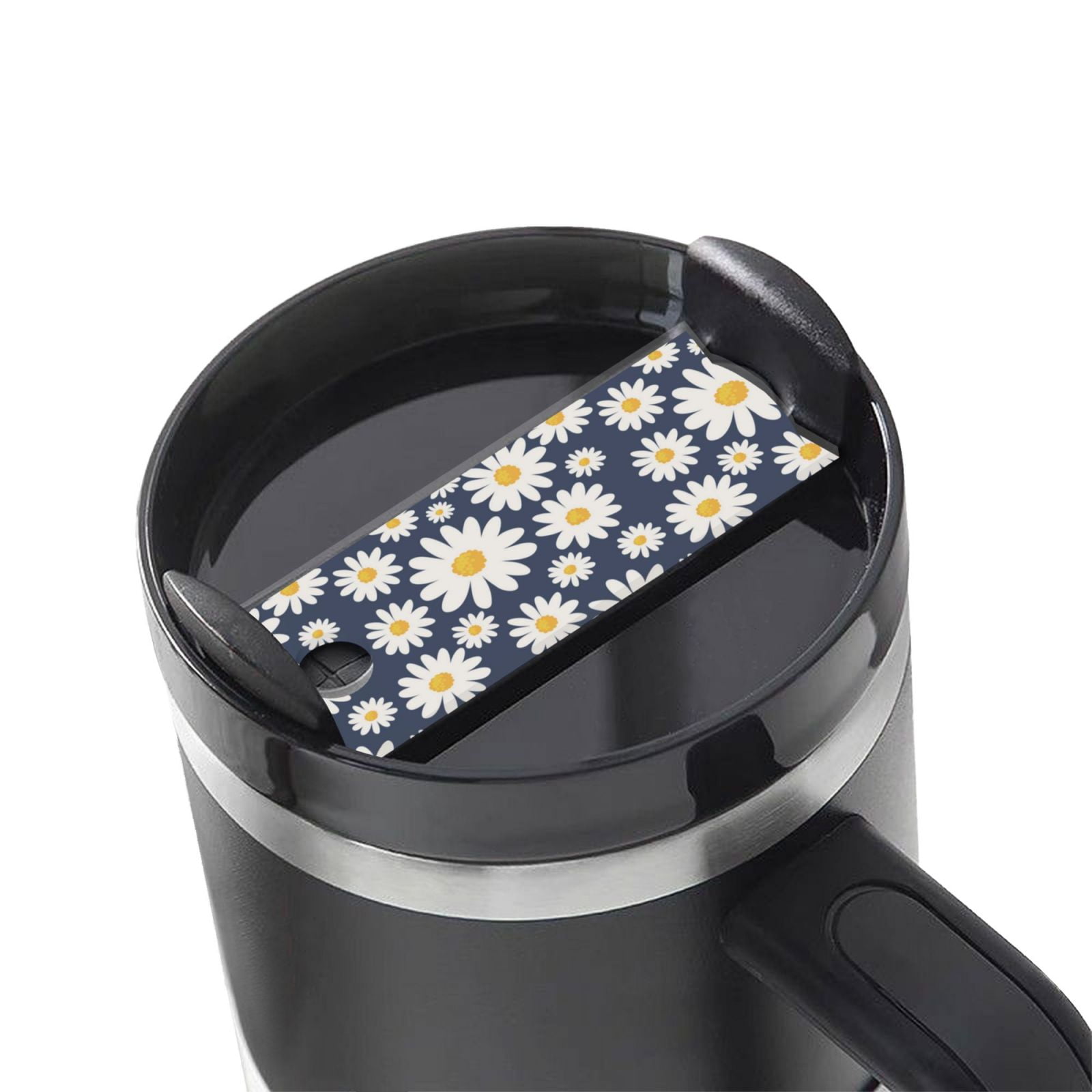 Susaid Daisy Floral Print Name Plates Acrylic Lid Topper DIY Blank Name ...