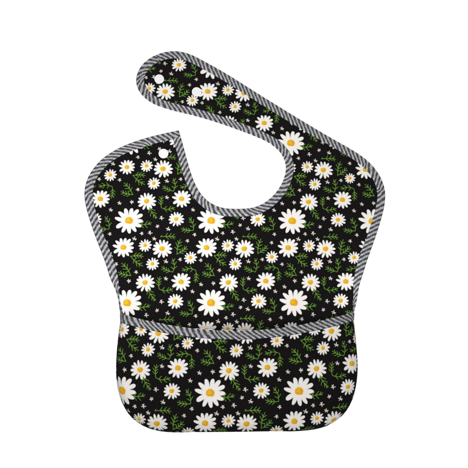 Susaid Daisy Print Bibs for Babies Toddlers Adjustable Waterproof Free ...