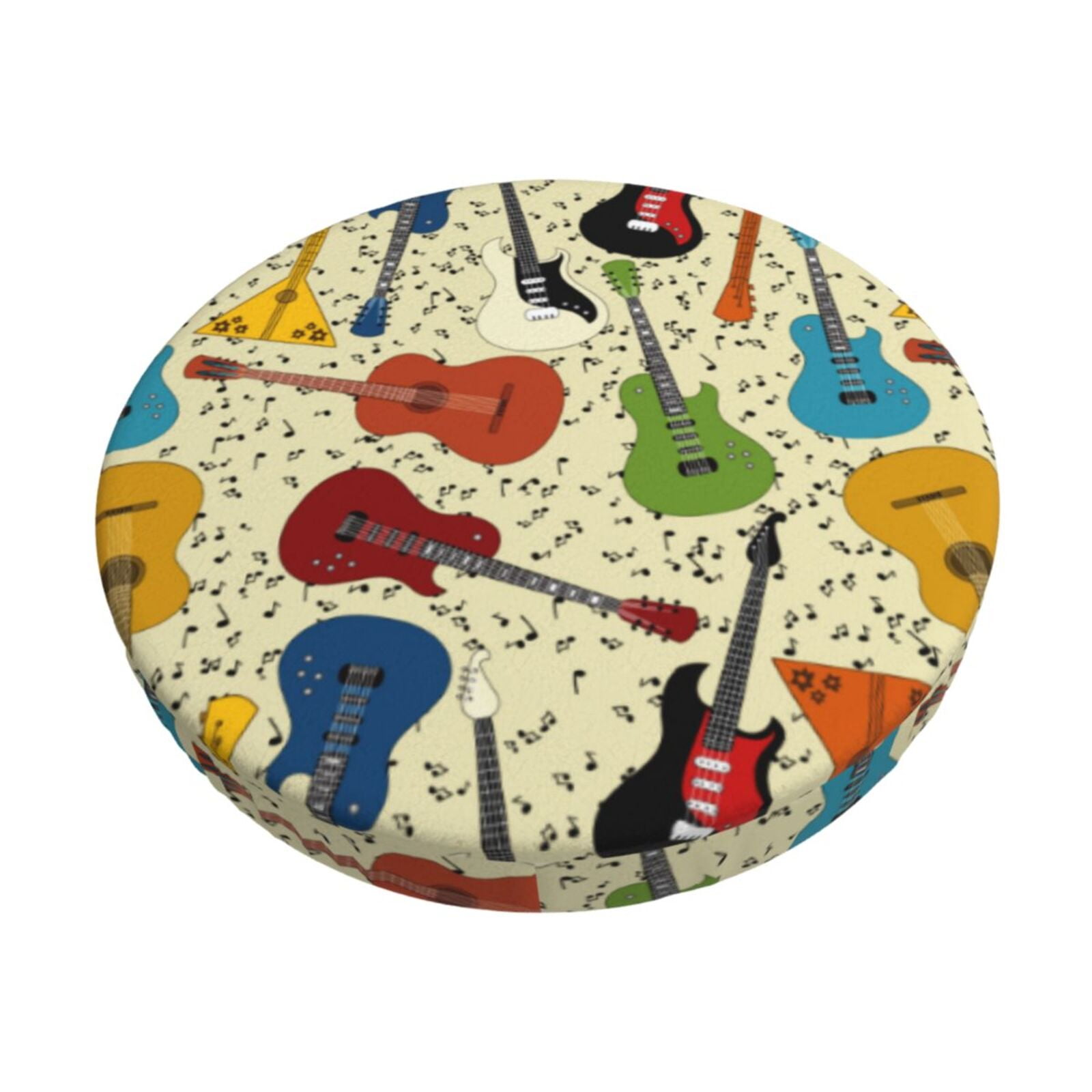 Susaid Different Kind Of Guitars Print Elastic Bar Stool Cover ...