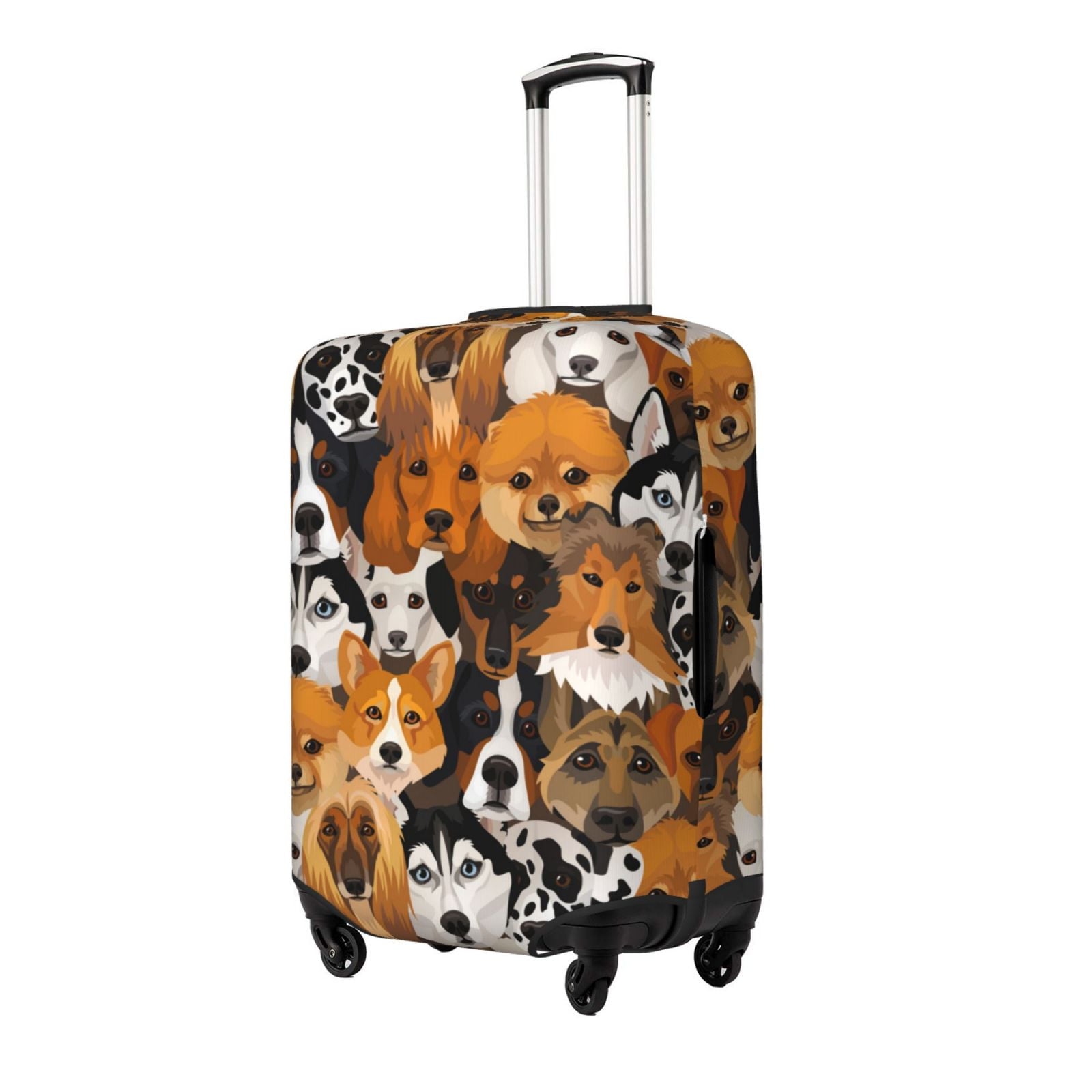 Susaid Dogs Different Breeds Print Elastic Washable Suitcase Cover with ...