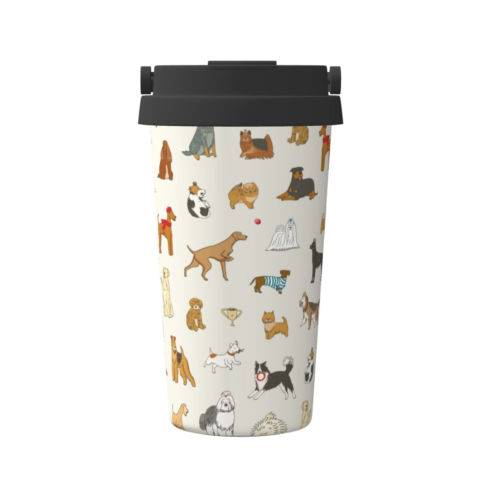 Susaid Dogs Funny Pets Print Coffee Travel Mug, Insulated Coffee Mug ...