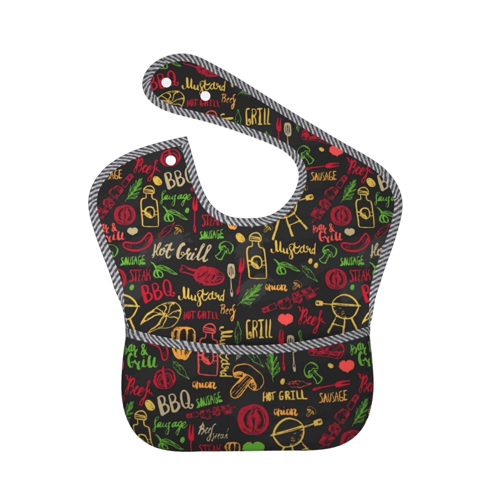 Susaid Doodle Barbeque 1 Print Bibs for Babies Toddlers Adjustable ...