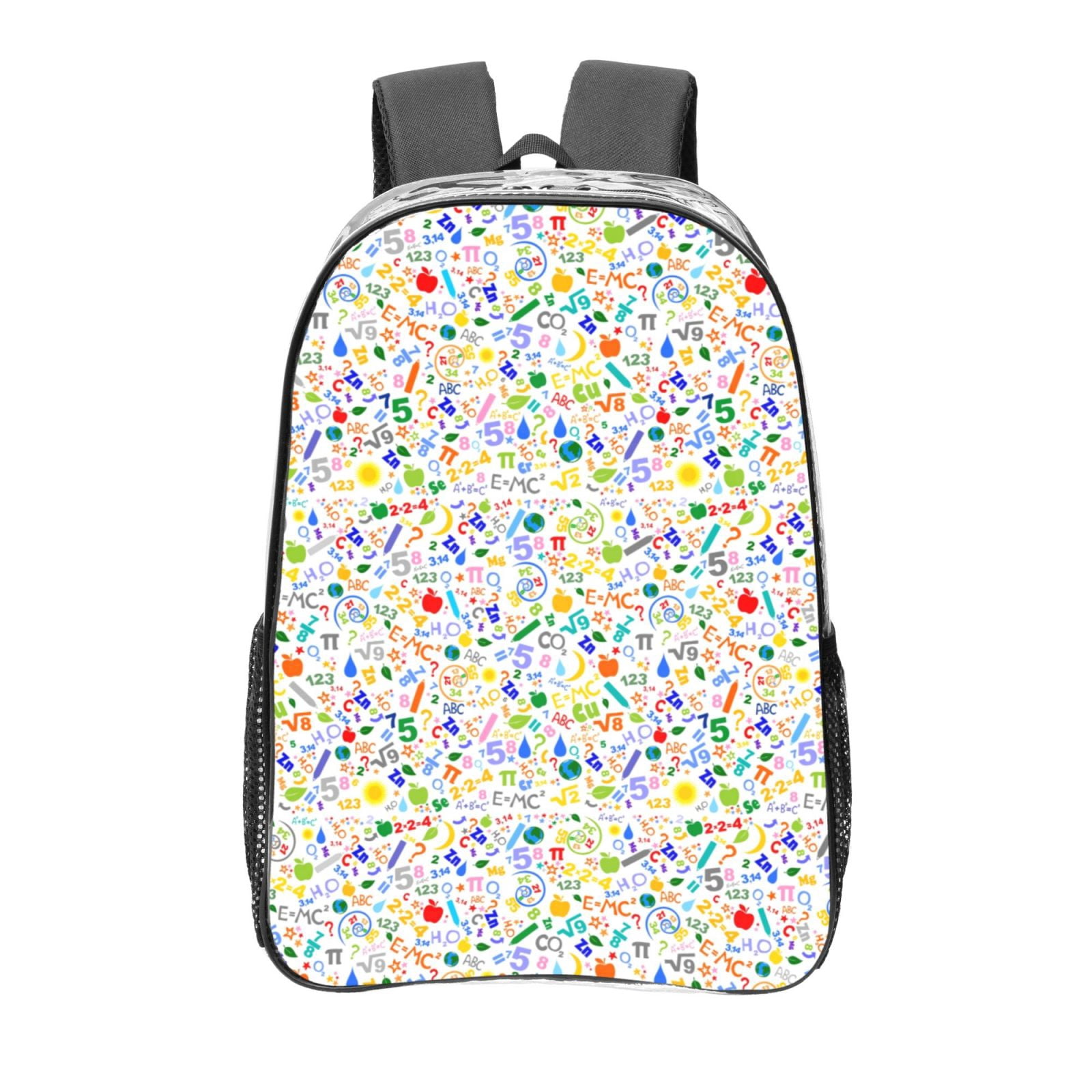 Susaid Education And Science Print Clear Backpack See Through ...