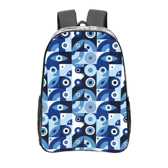 Susaid Evil Eye Print Clear Backpack See Through Transparent Plastic ...