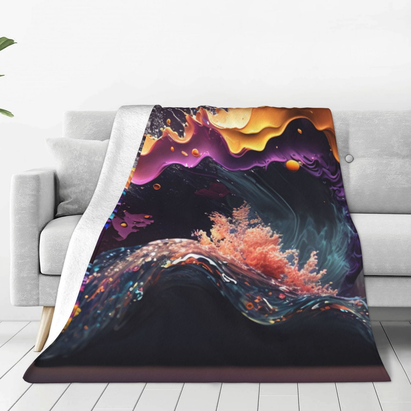 Susaid Explosive Fluid Splash Art Print Microfiber Cleaning Cloth ...