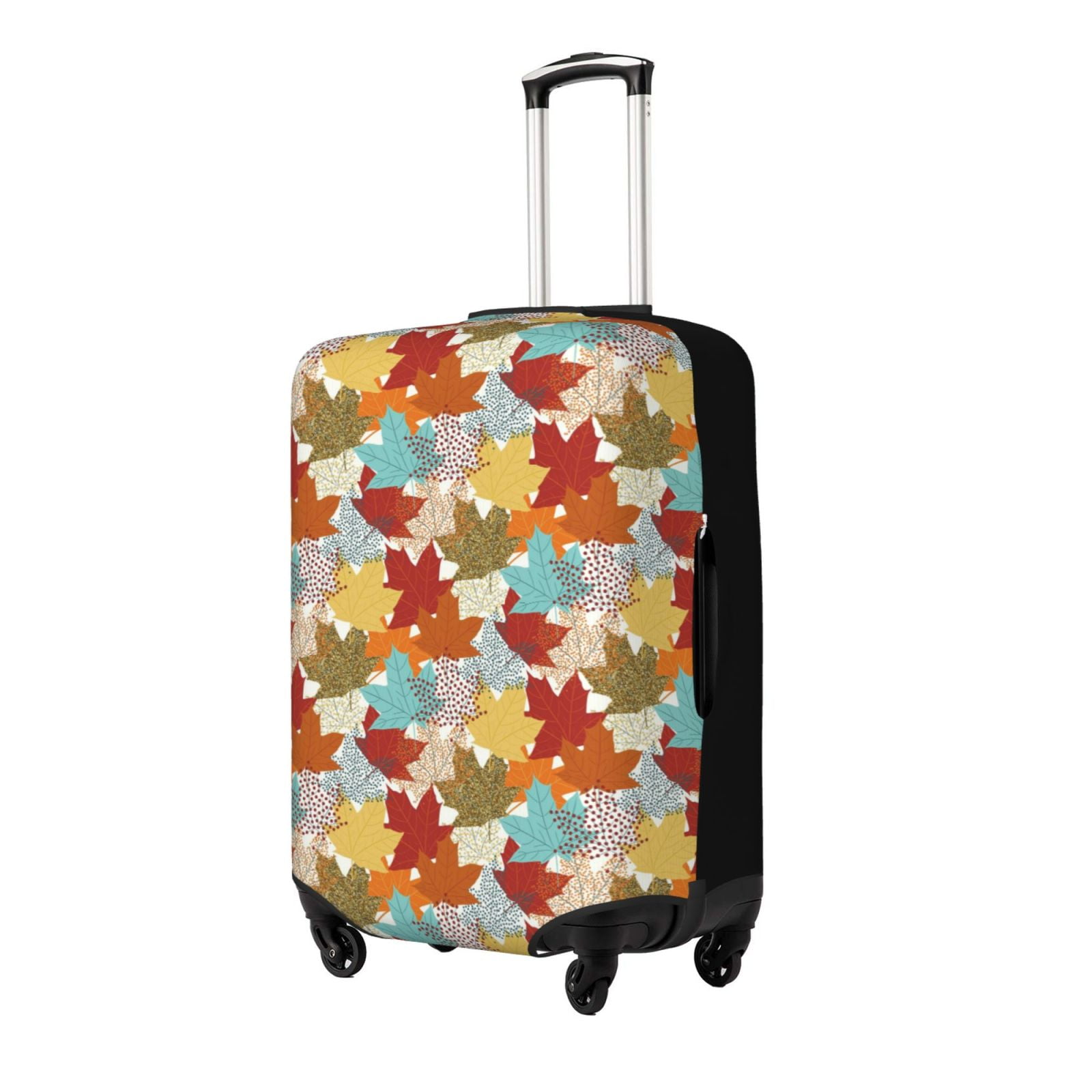 Susaid Fall Maple Leaves Print Elastic Washable Suitcase Cover with ...