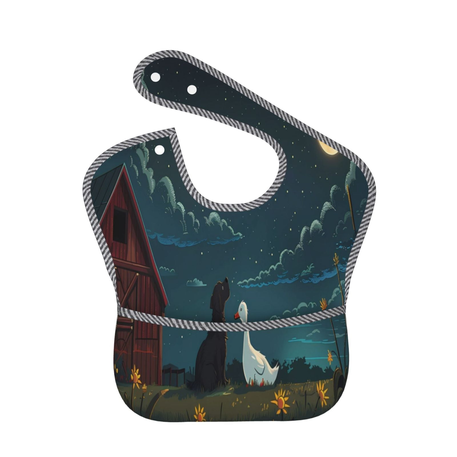 Susaid Farm Dog Duck Moonlight Print Bibs for Babies Toddlers ...