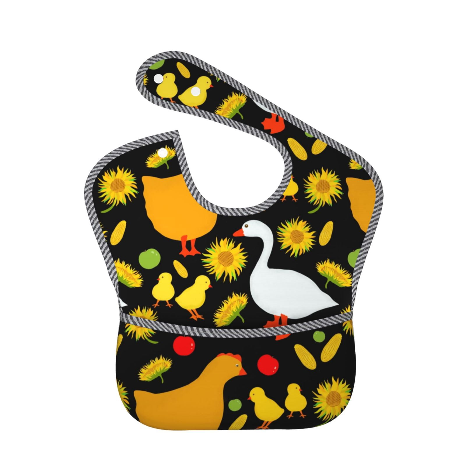 Susaid Farm Goose Print Bibs for Babies Toddlers Adjustable Waterproof ...