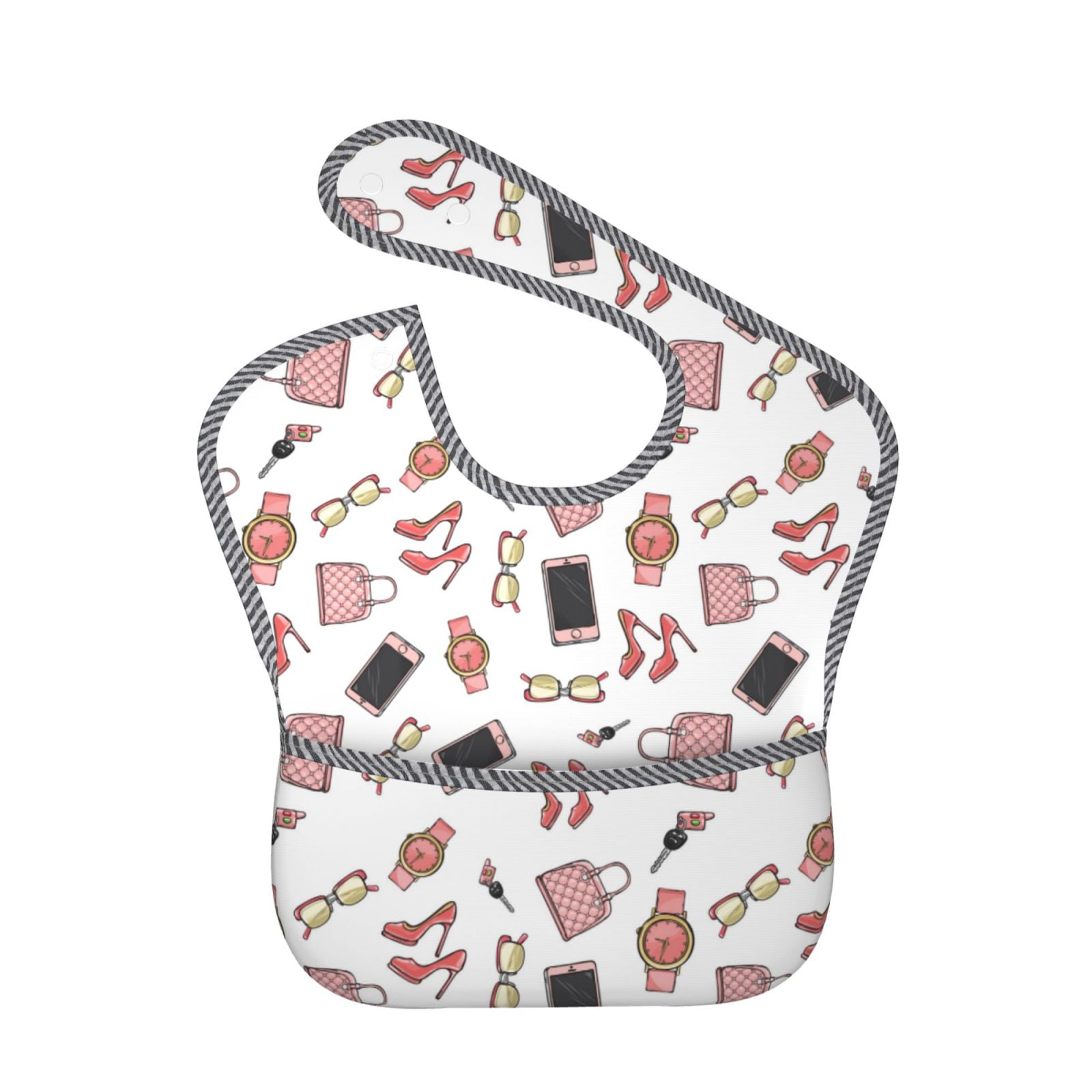 Susaid Fashion Print Bibs for Babies Toddlers Adjustable Waterproof ...
