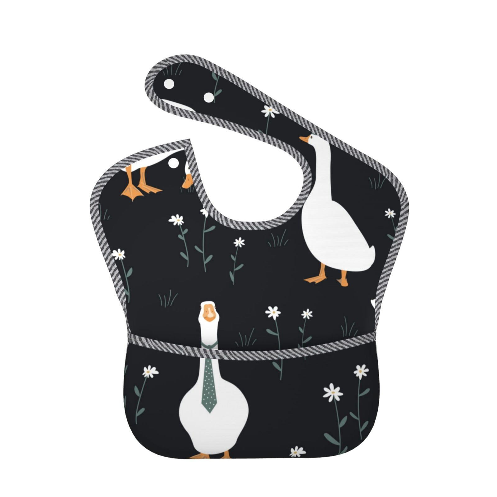 Susaid Fashionable Goose Print Bibs for Babies Toddlers Adjustable ...