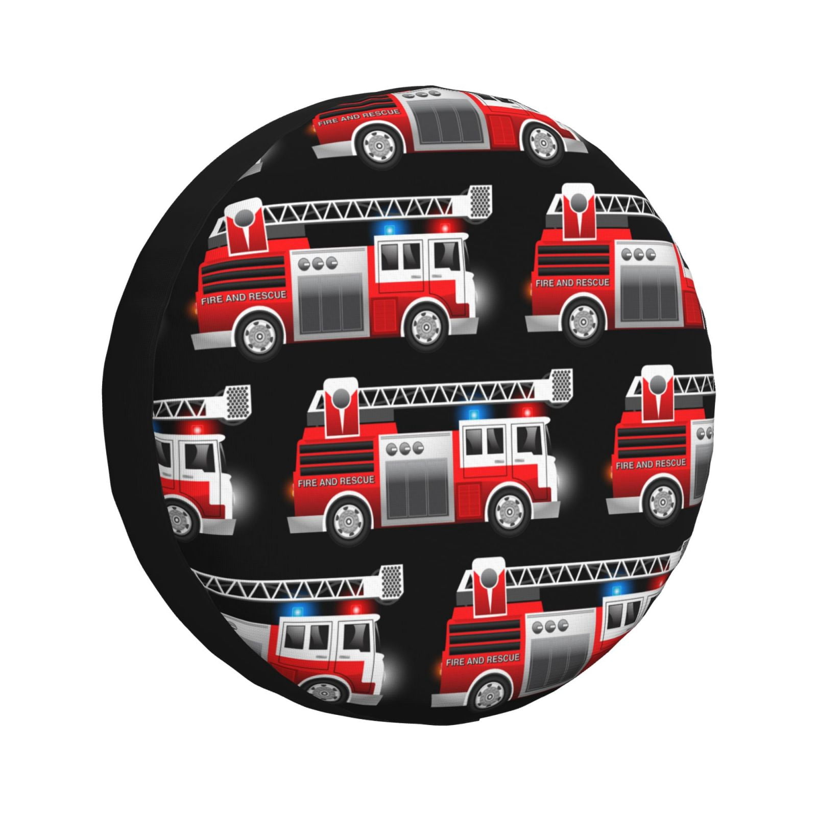 Susaid Fire and Rescue Truck Print Water Proof Spare Tire Cover Wheel ...