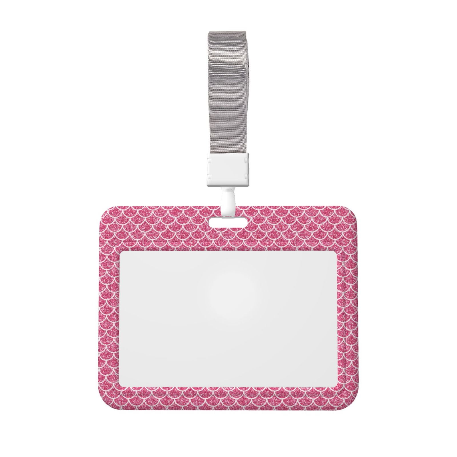 Susaid Fish Scales Print ID Badge Holder with Double-Sided Windows ...
