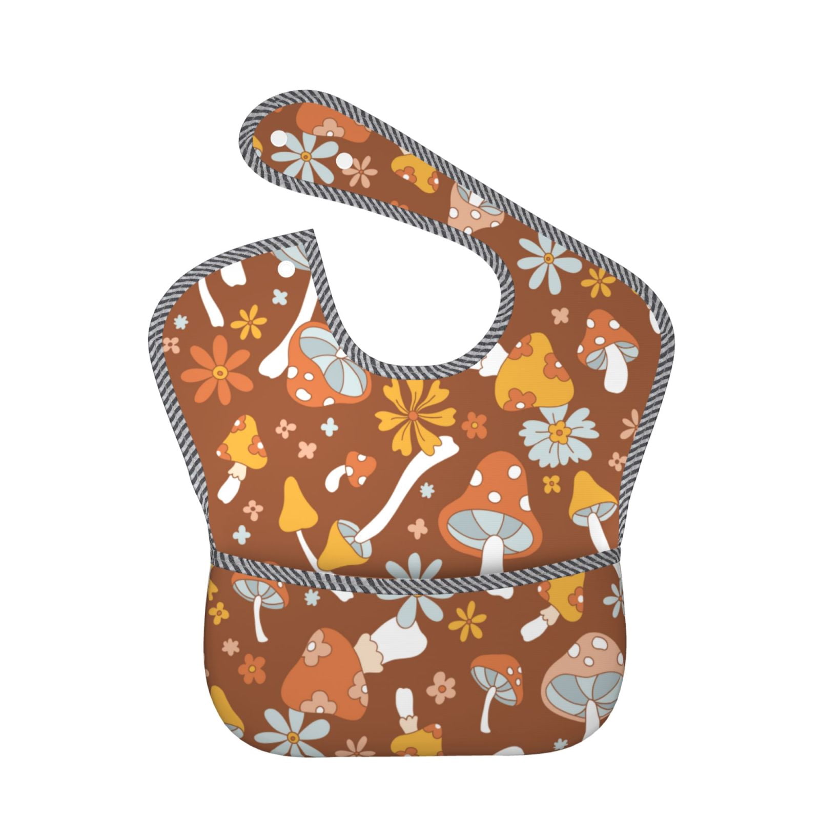 Susaid Floral Hippie Mushrooms Print Bibs for Babies Toddlers ...