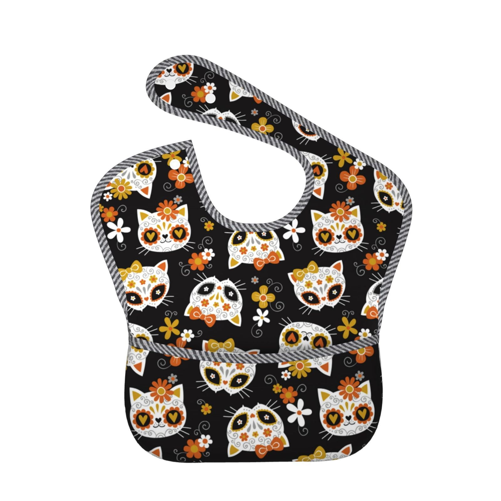 Susaid Flower Fox Print Bibs for Babies Toddlers Adjustable Waterproof ...
