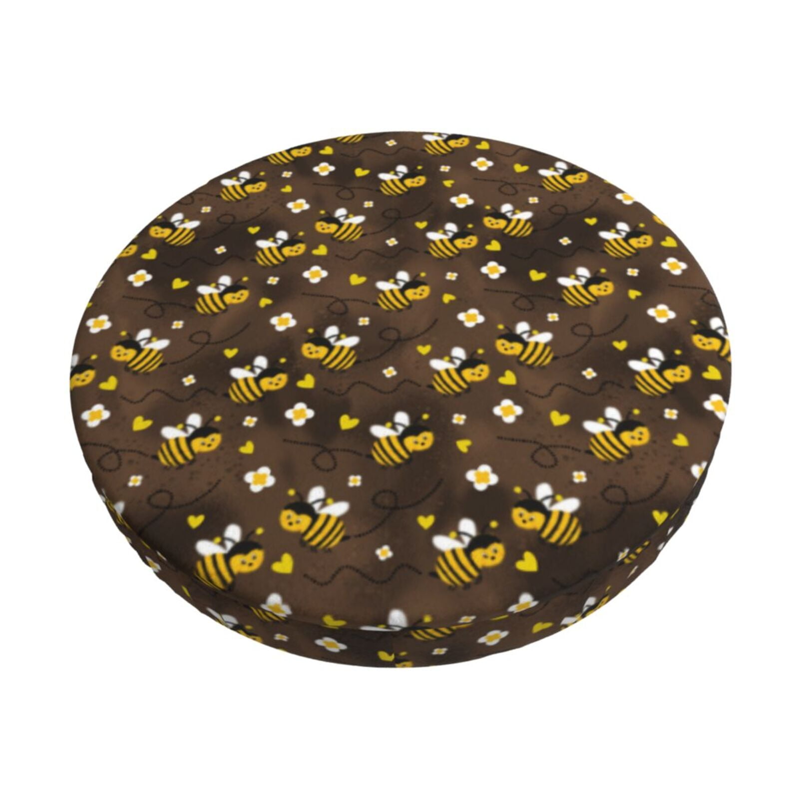 Susaid Flying Furry Honey Bees Print Elastic Bar Stool Cover ...