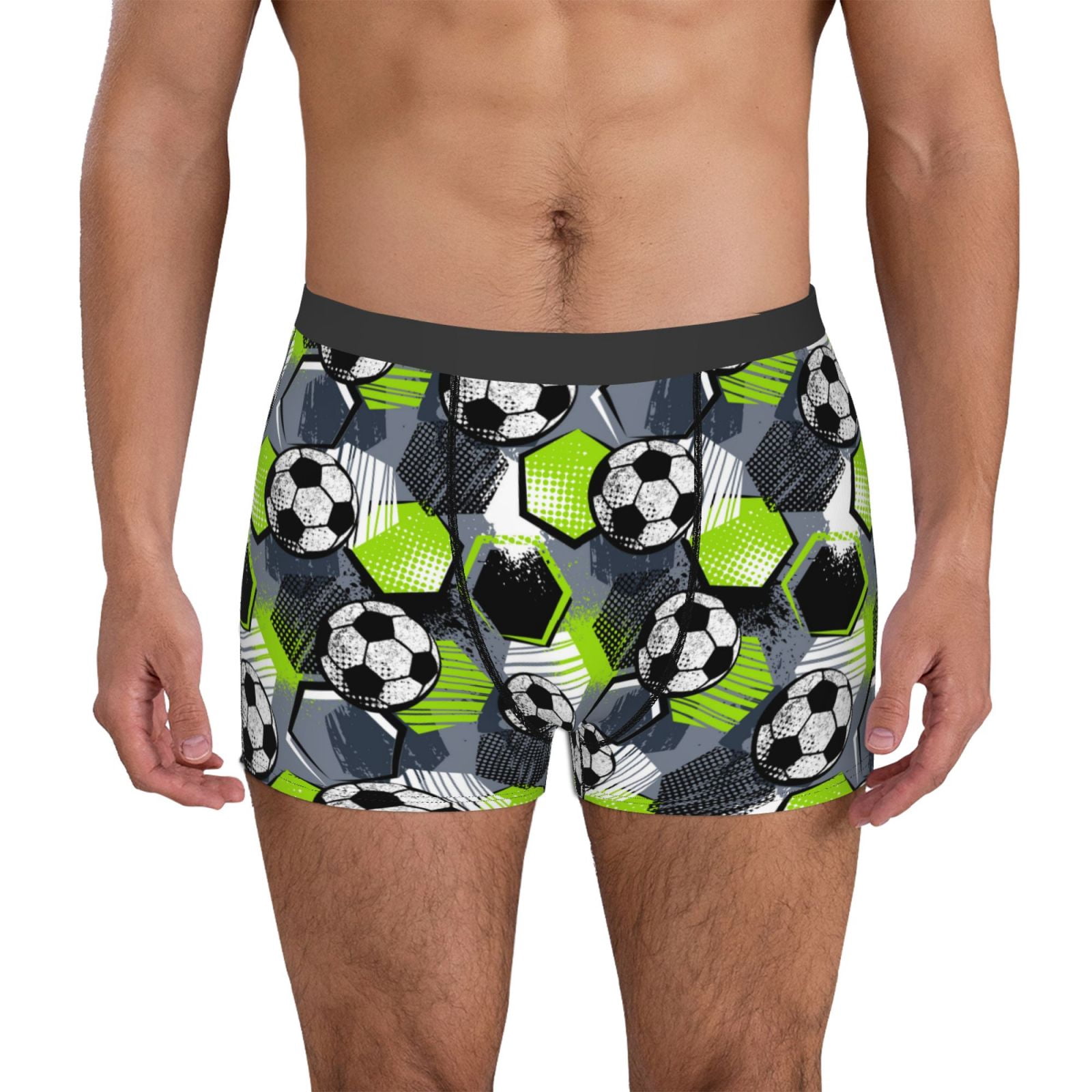 Susaid Football Print Men's Mesh Boxer Briefs Cooling Breathable Sports ...