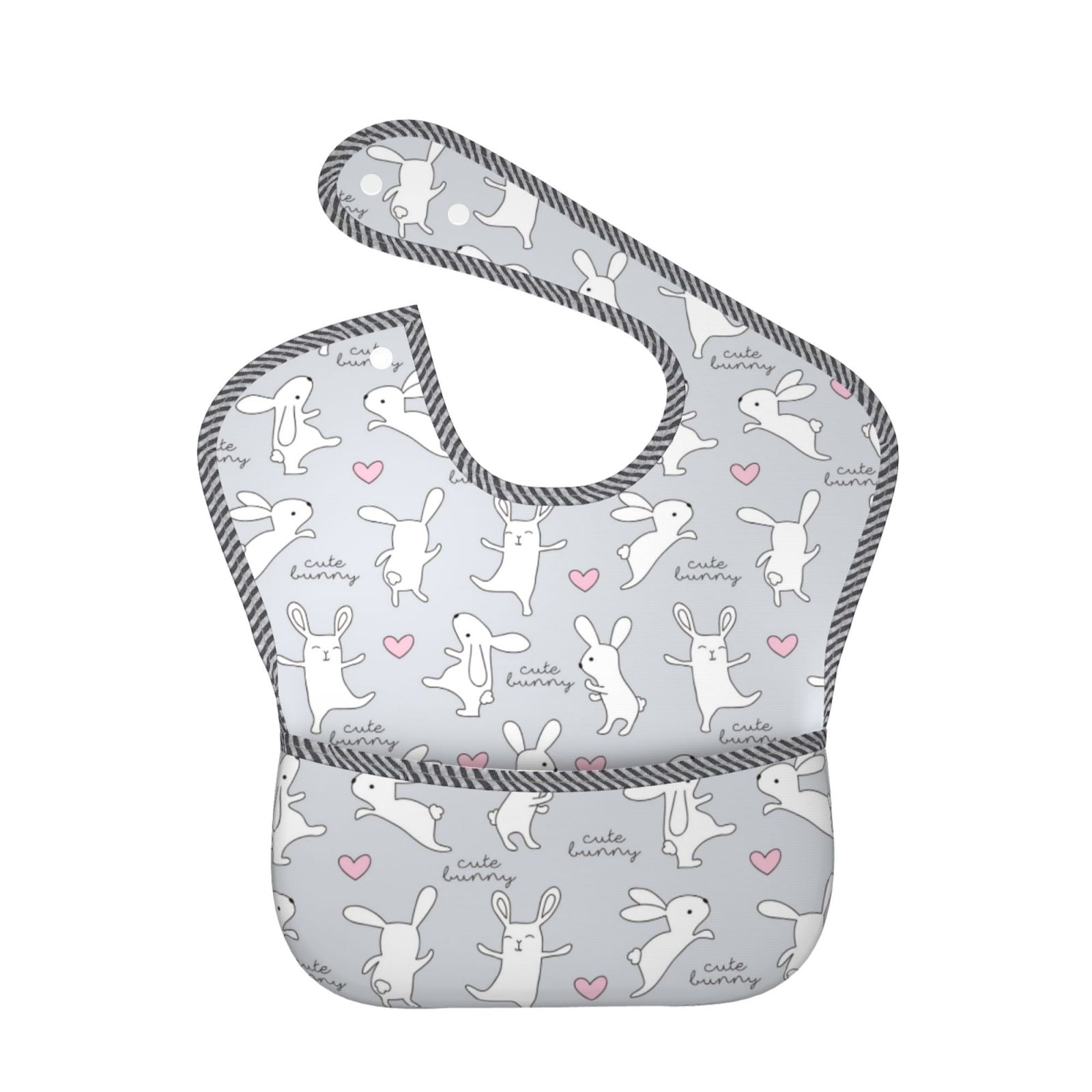 Susaid Fun Rabbit Print Bibs for Babies Toddlers Adjustable Waterproof ...