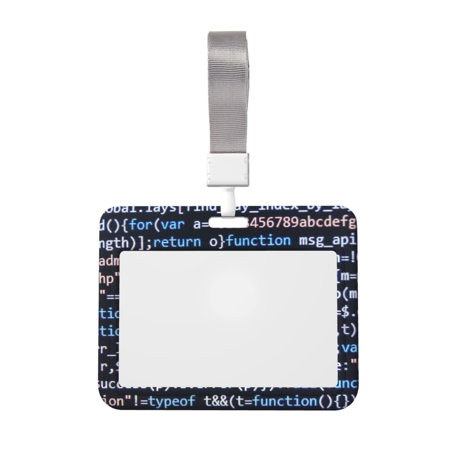 Susaid Function Source Code Print ID Badge Holder with Double-Sided ...