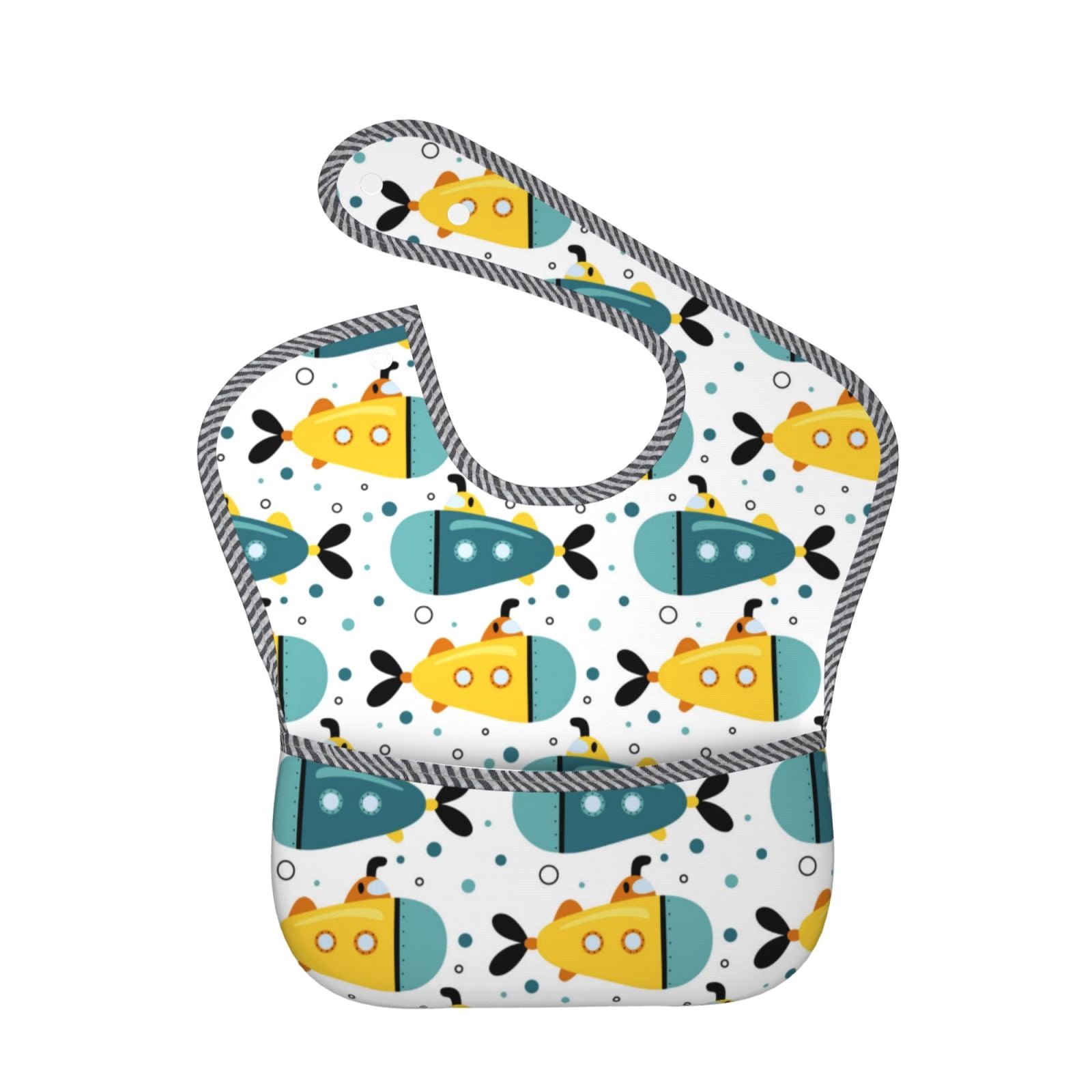 Susaid Funny Boats Print Bibs for Babies Toddlers Adjustable Waterproof ...