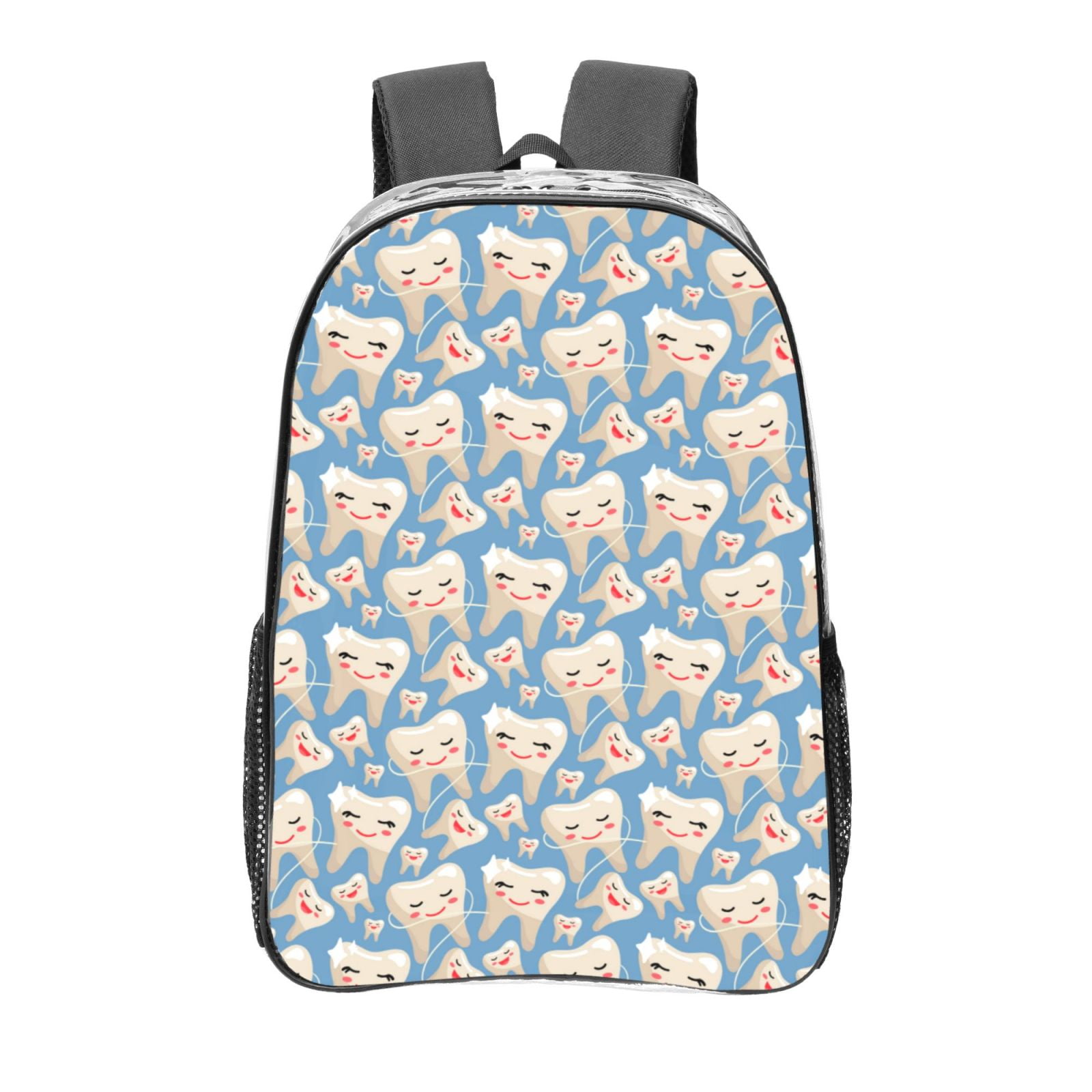 Susaid Funny Cute Healthy Teeth Print Clear Backpack See Through ...