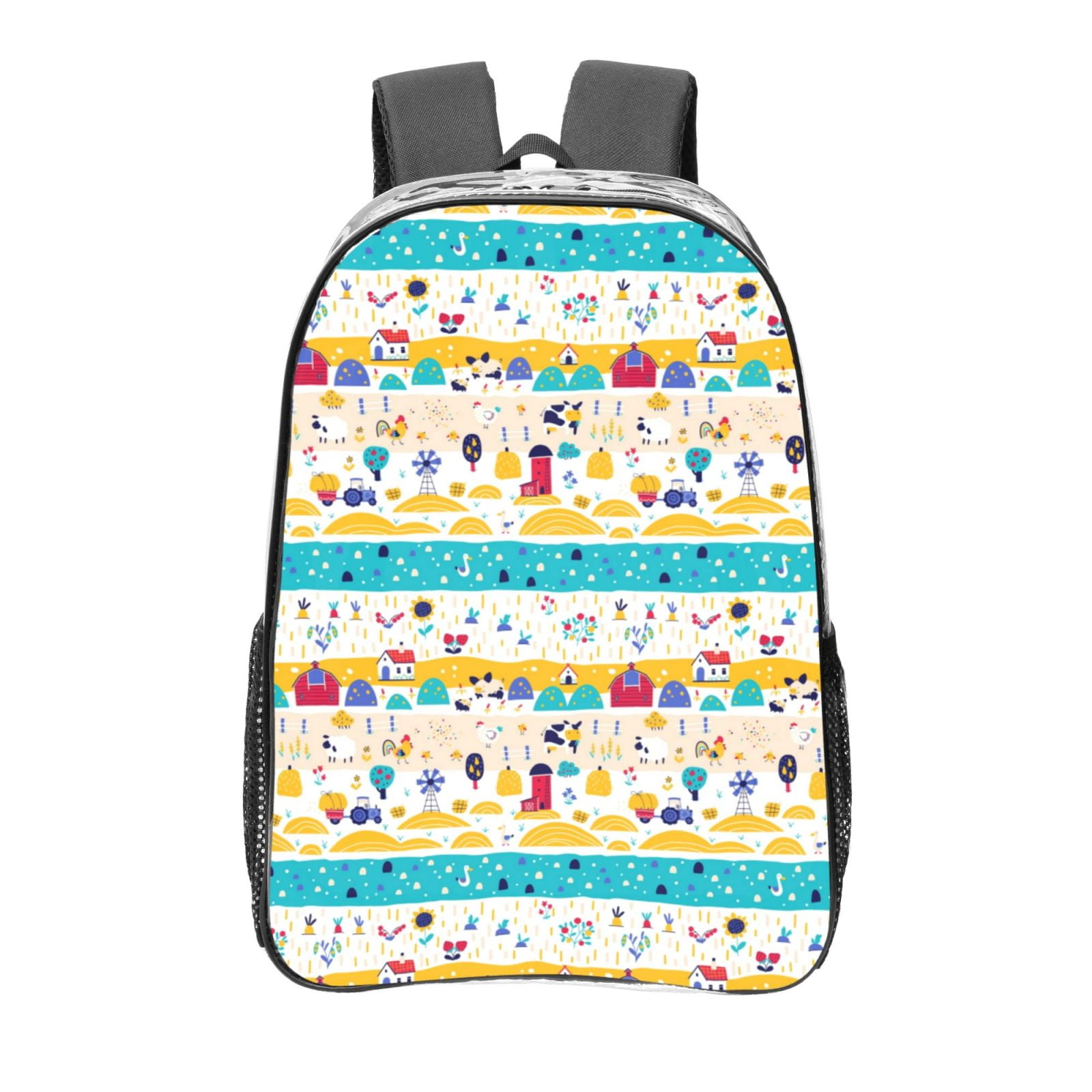 Susaid Funny Farm Print Clear Backpack See Through Transparent Plastic ...