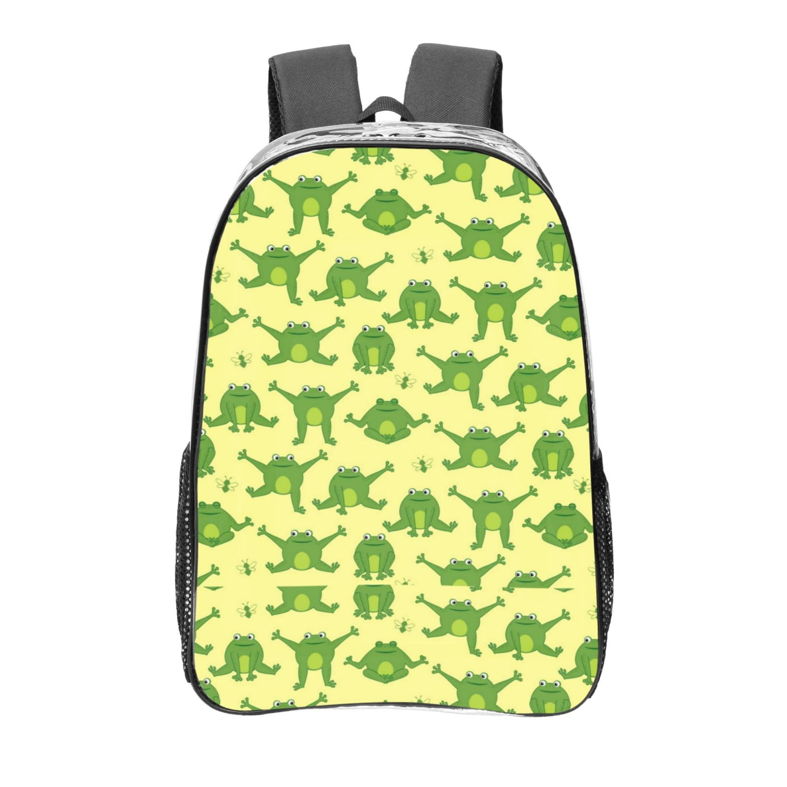 Susaid Funny Frogs Print Clear Backpack See Through Transparent Plastic ...