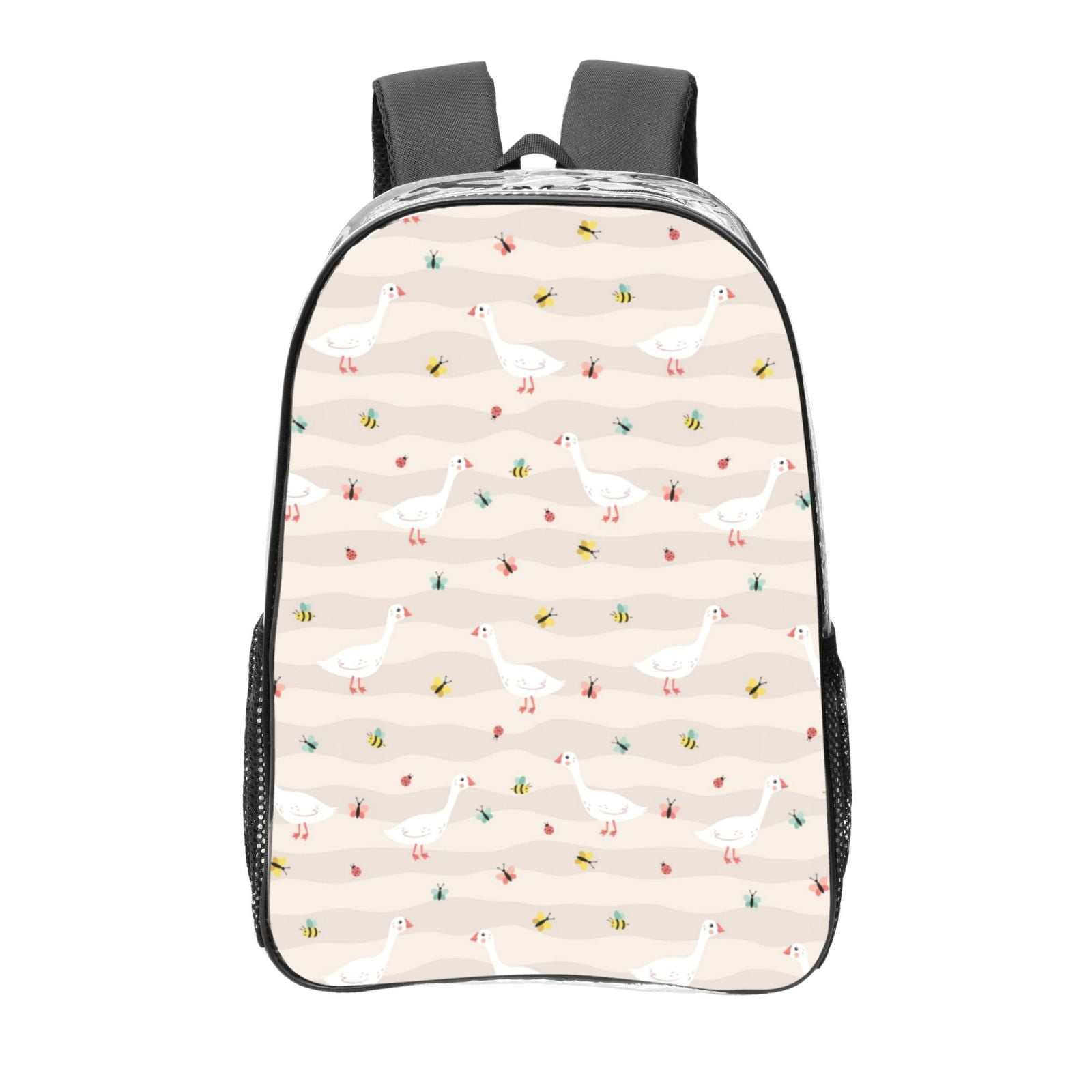 Susaid Funny Goose1 Print Clear Backpack See Through Transparent ...