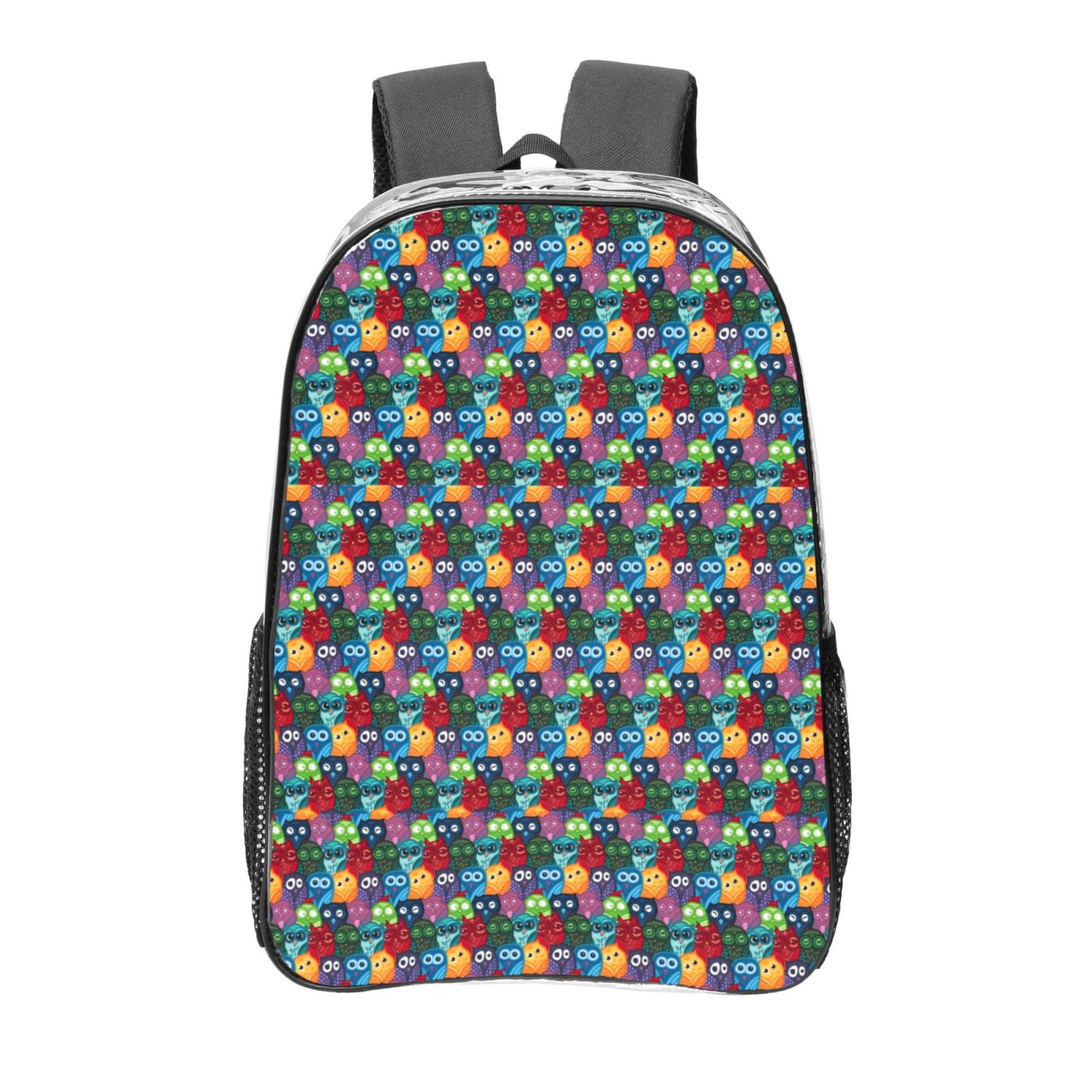 Susaid Funny Owls Print Clear Backpack See Through Transparent Plastic ...