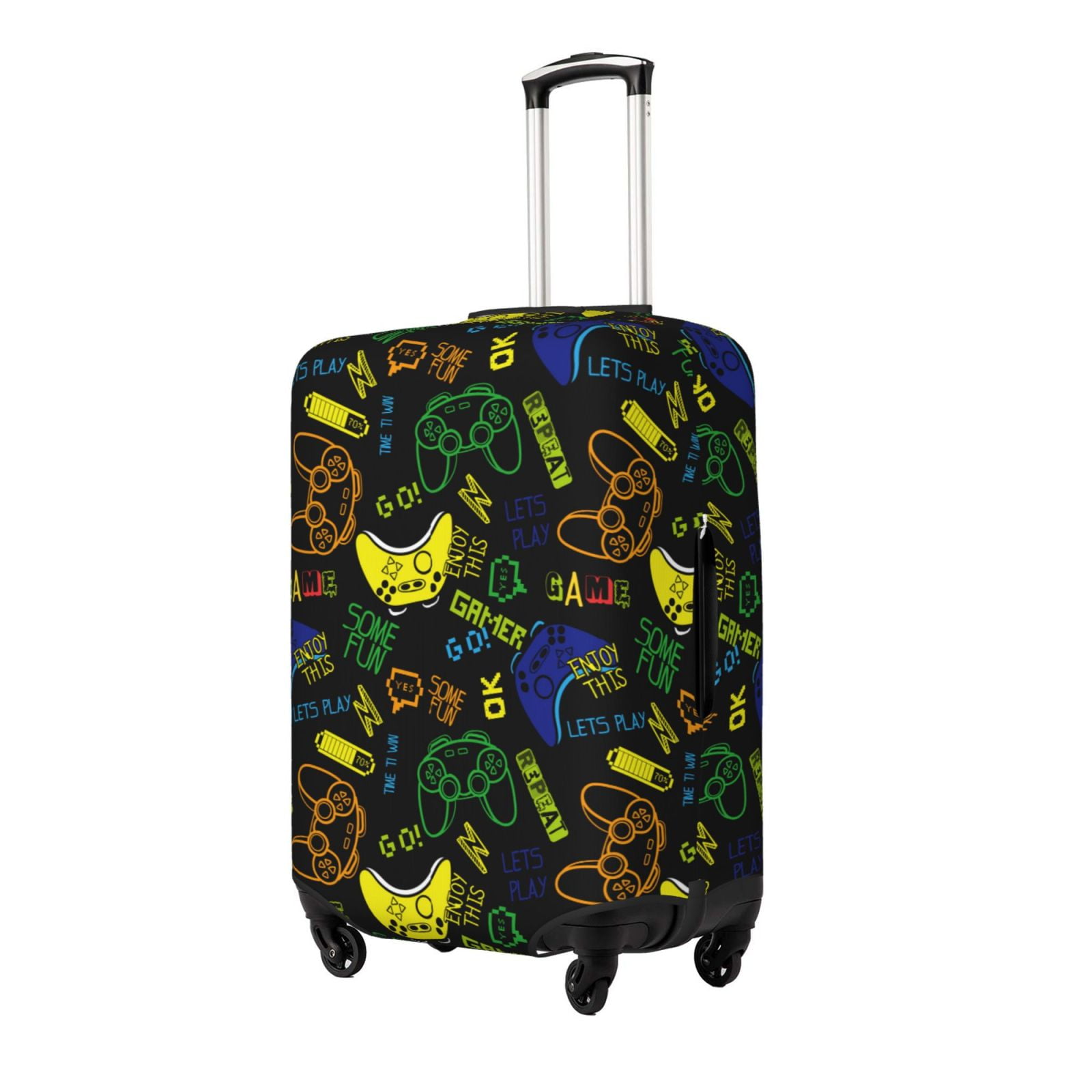 Susaid Game Play Print Elastic Washable Suitcase Cover with Hidden ...