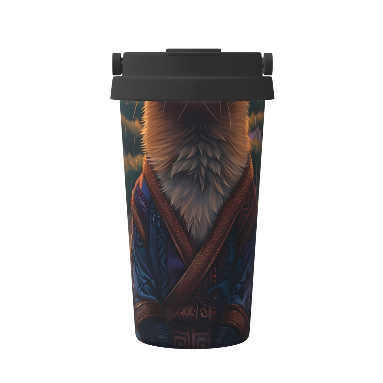 Susaid Garden Meditating Weasel Print Coffee Travel Mug, Insulated ...